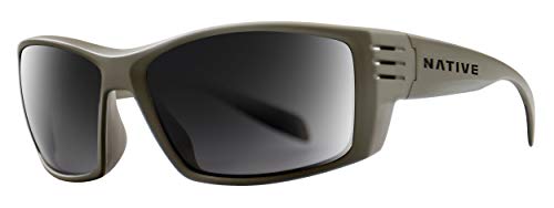 Native Eyewear Raghorn Polarized Rectangular Sunglasses, Desert Tan ...