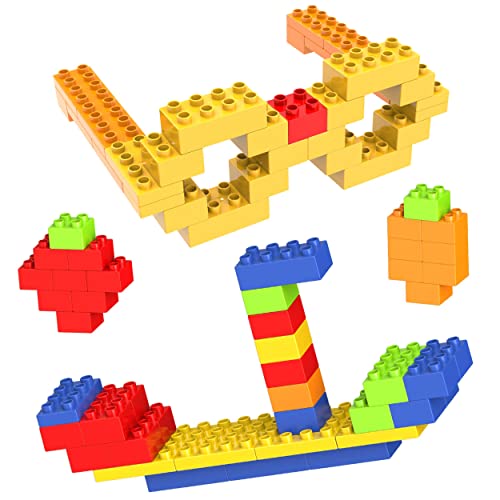 PicassoTiles 150 Piece Large Construction Brick Building Blocks STEM ...