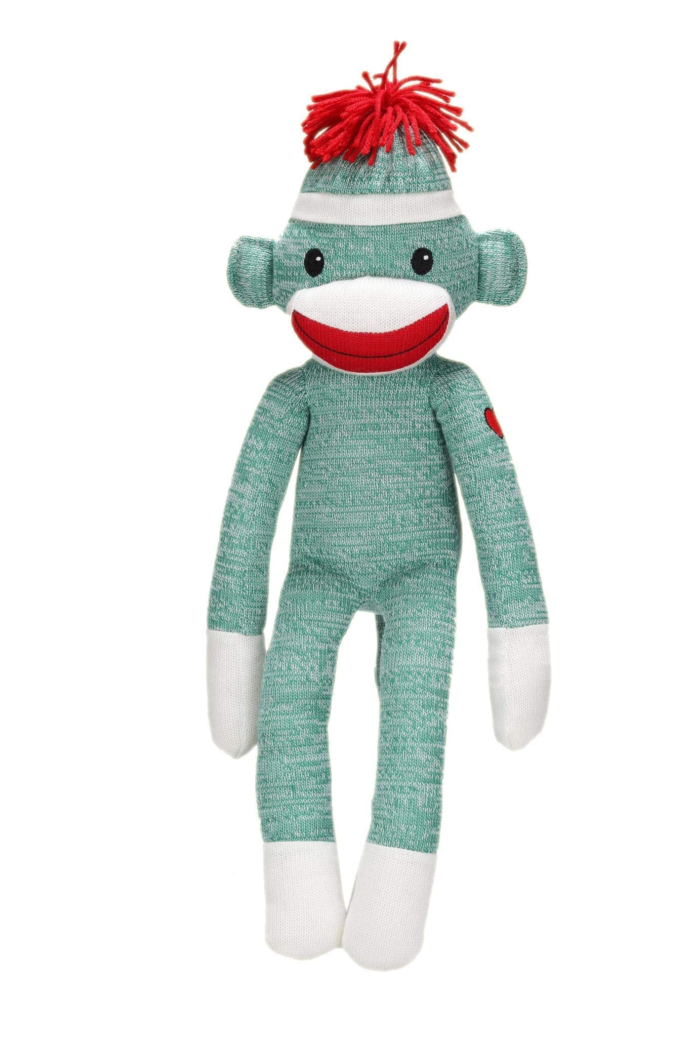 Plushland Adorable Sock Monkey, The Original Traditional Hand Knitted ...