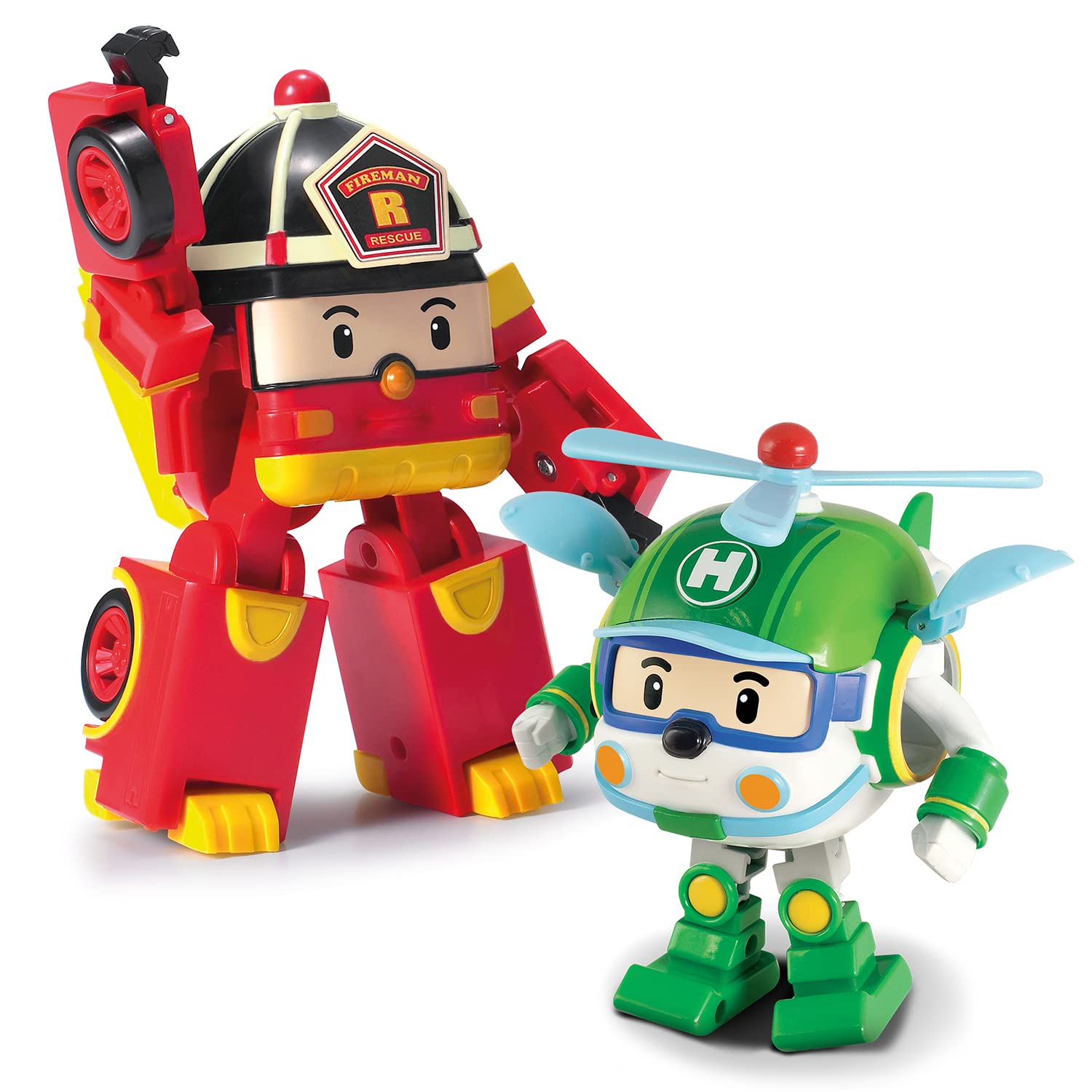 Robocar Poli 2 Pack] Roy Helly Transforming Robot Toys, 4 Transformable ...