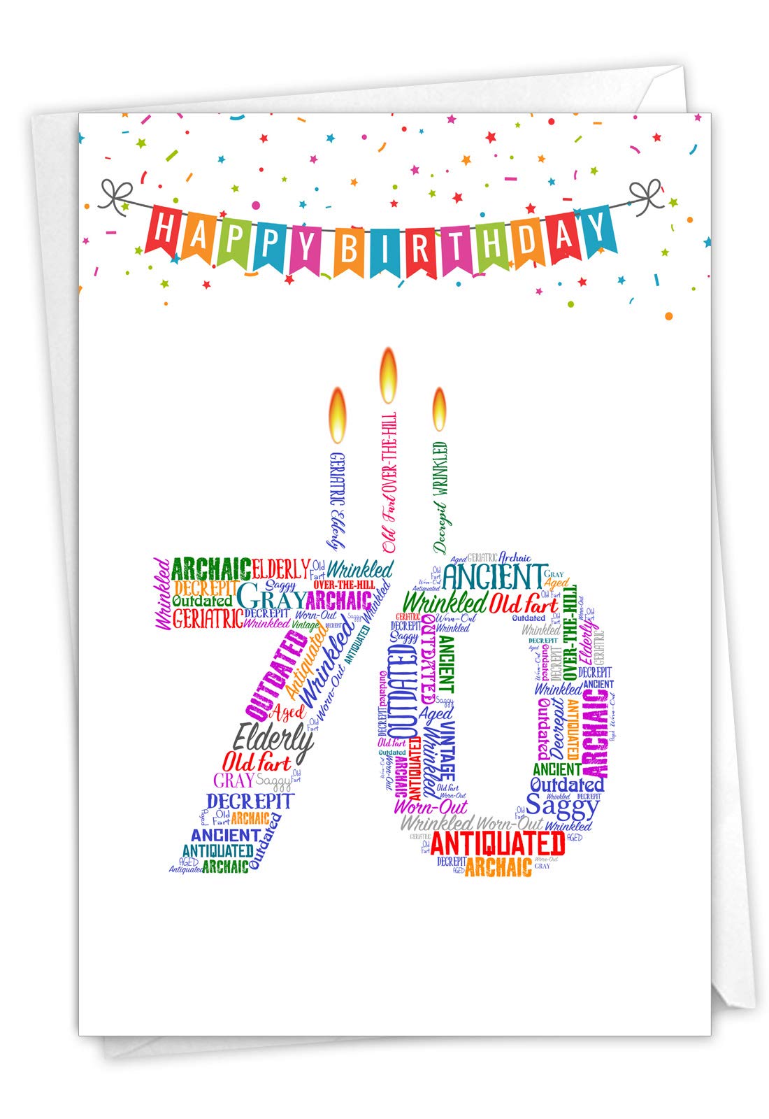 Nobleworks - 70Th Birthday Card Funny - 70 Year Old Humor Notecard ...