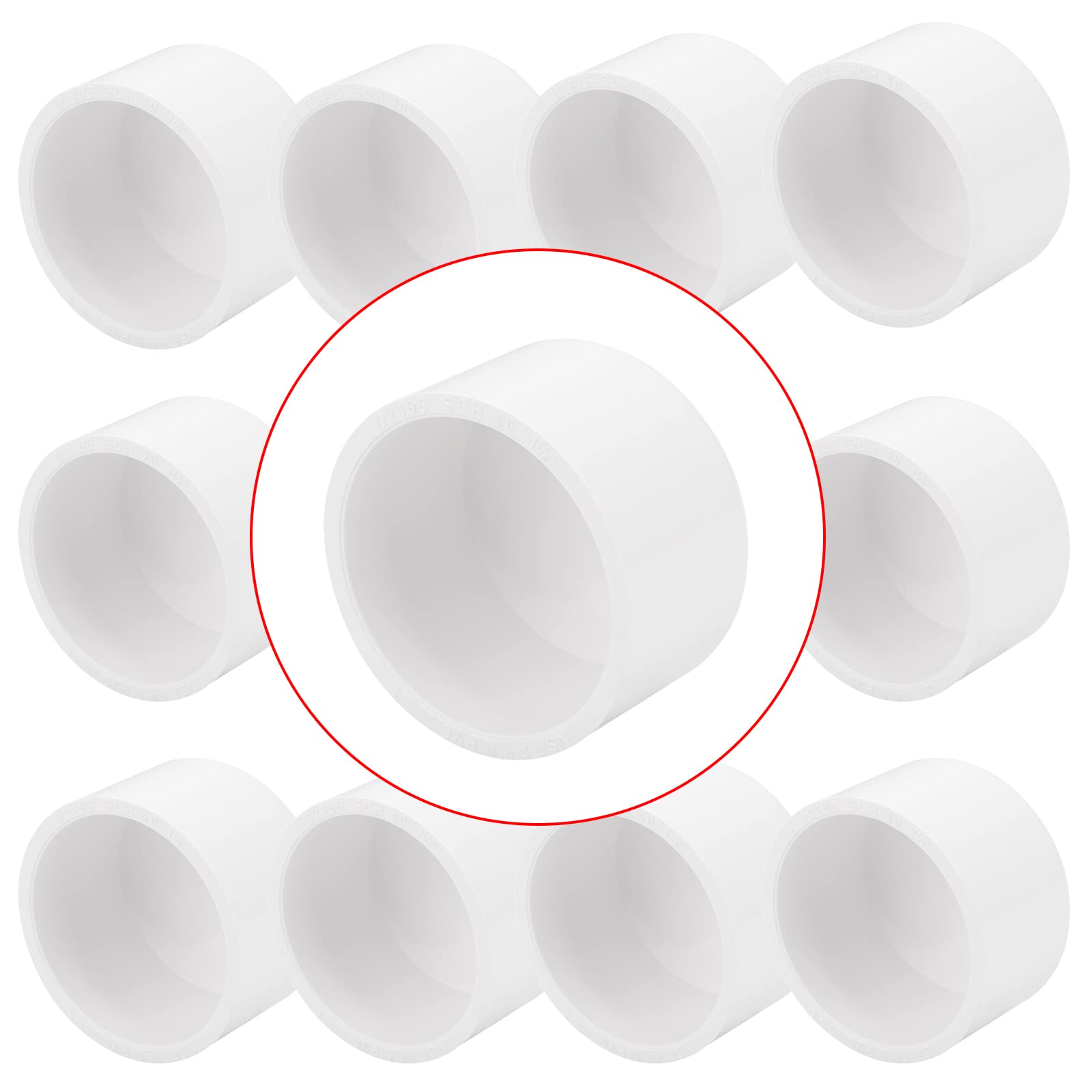 Lswteiz 10 Pack 1-12 Pvc Pipe End Cap Fitting, Schedule 40 Furniture ...