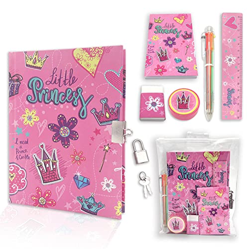 GINMLYDA Girls Diary With Lock, Kids Journal Stationary Set For Pre ...