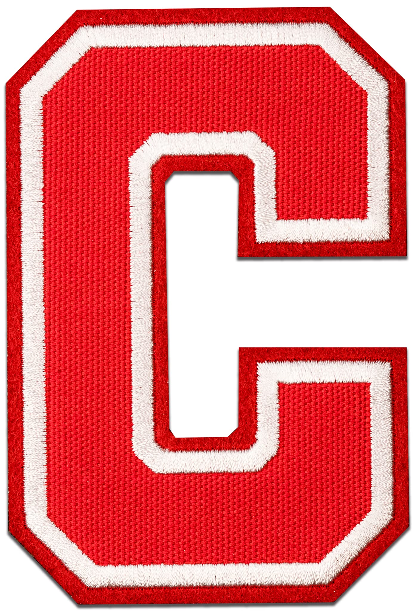 Oli and Alex Oli Alex Iron on Patch - Red -c- Letter 1pcs 4-12 University Patch on Iron Alphabet ...