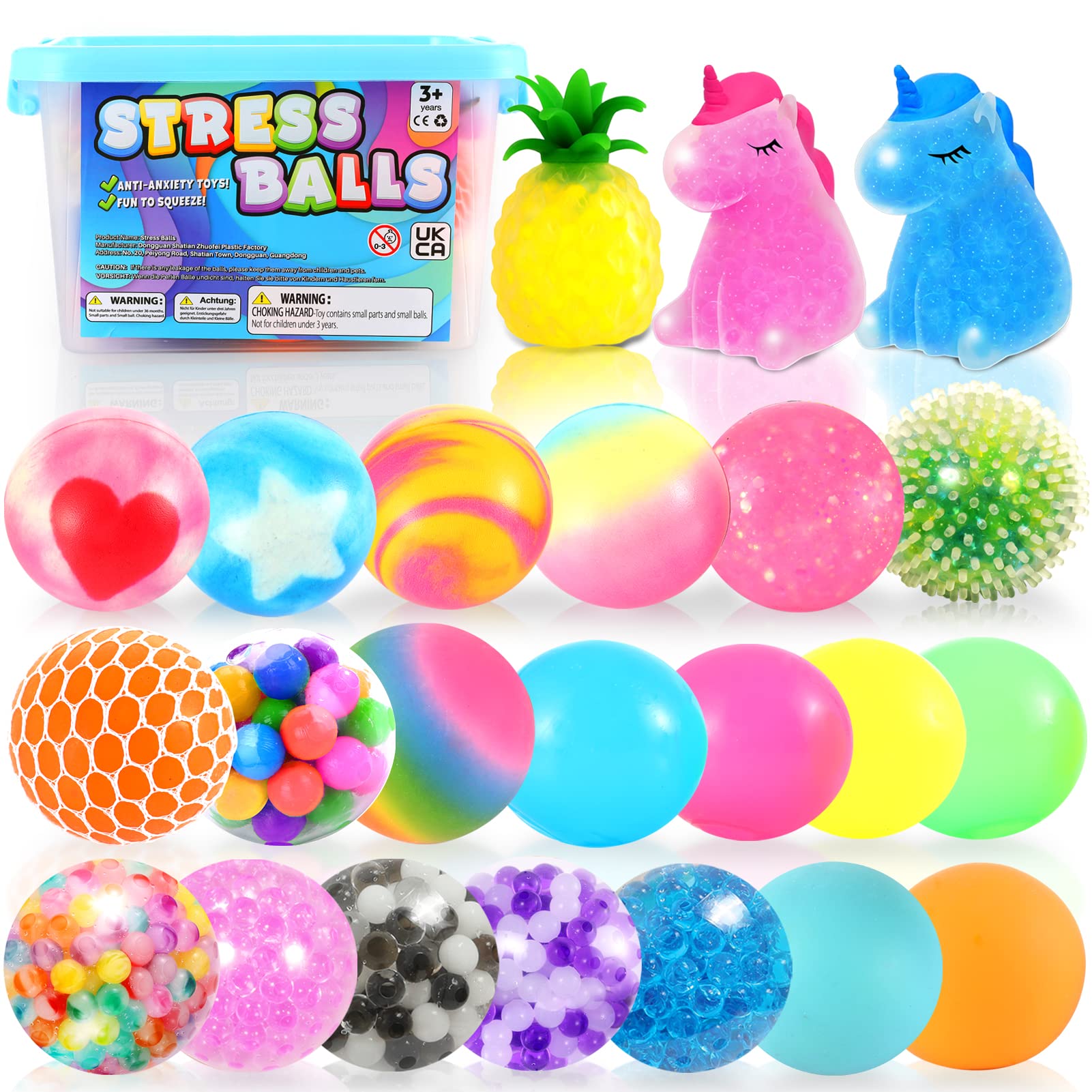 OleOletOy Stress Balls - 24 Pack Sensory Stress Balls Bulk Sensory Toys ...