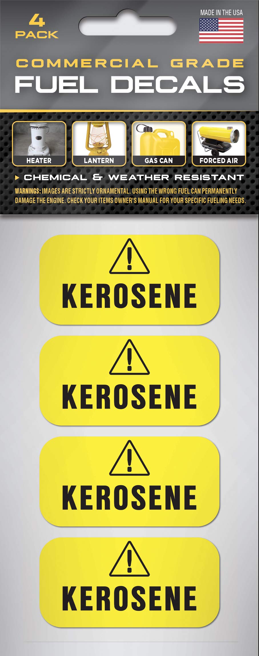 Fuel Stickers Kerosene Sticker for Forced Air Heaters, Lanterns, Stoves ...