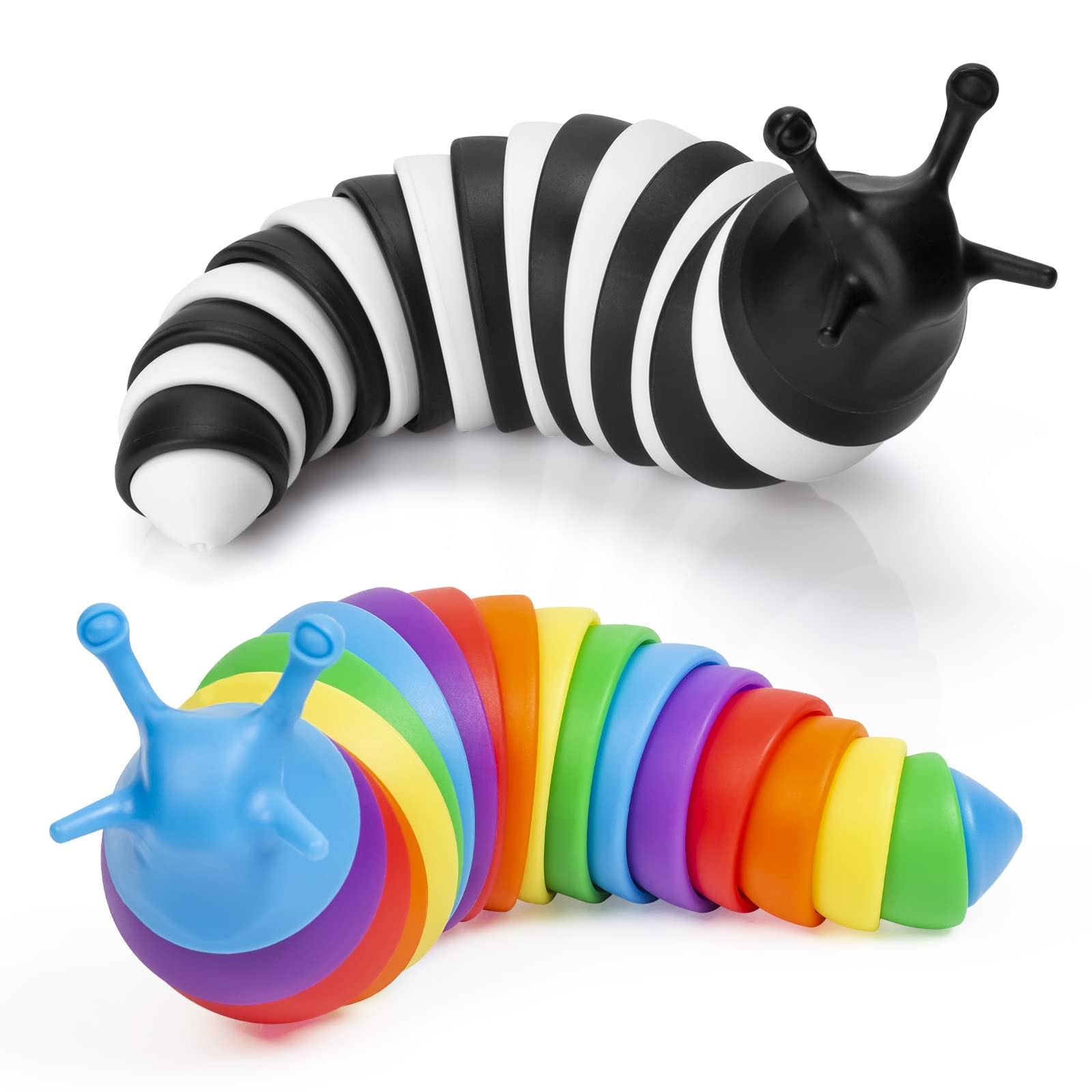 WHATOOK Fidget Slug, Articulated Sensory Slug Toy Makes Relaxing Sound ...