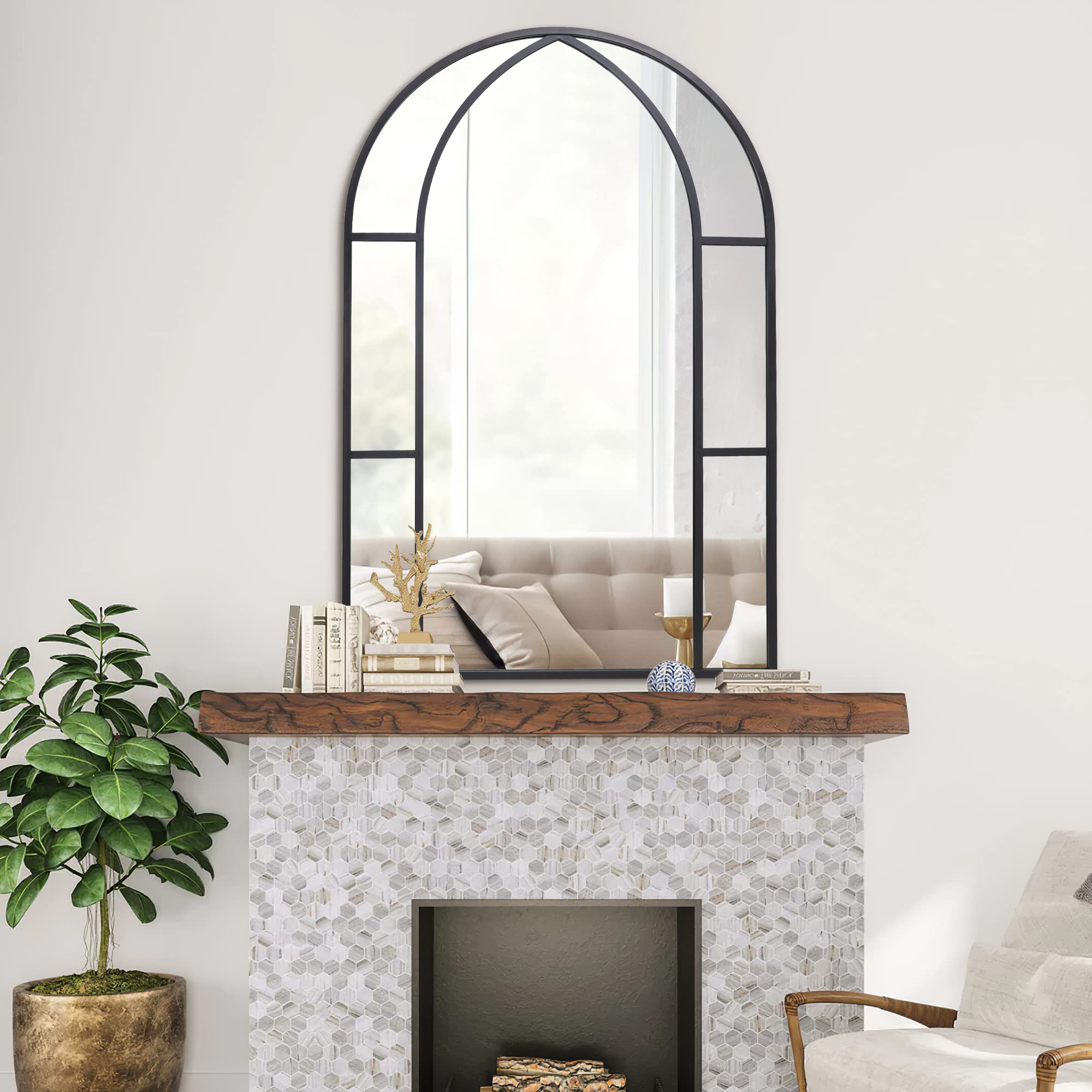 NeuType Wall Mirror, 36"x 24" Decorative Wall Mirrors Farmhouse ...
