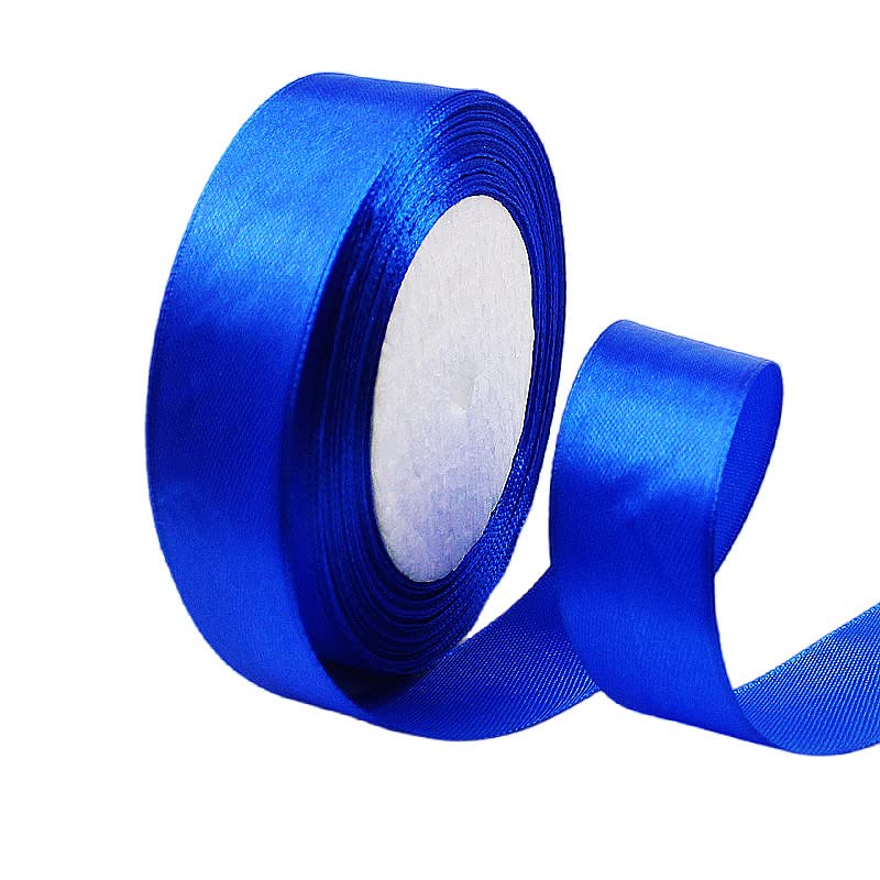 POPOYU Royal Blue Satin Ribbon for gift Wrapping 1 inch,25 Yards ...