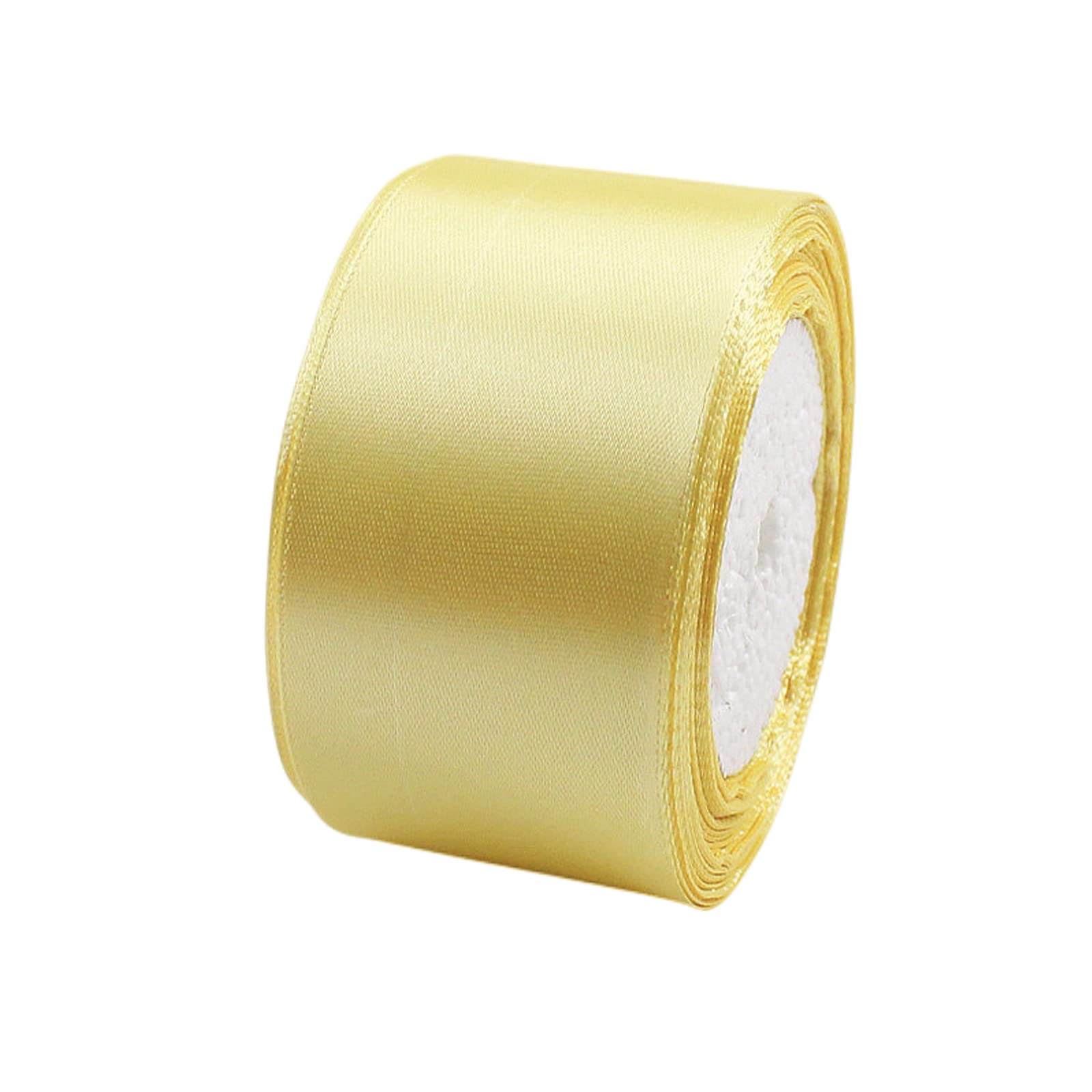 POPOYU Light gold Wide Satin Ribbon for gift Wrapping 2 inch,25 Yards ...