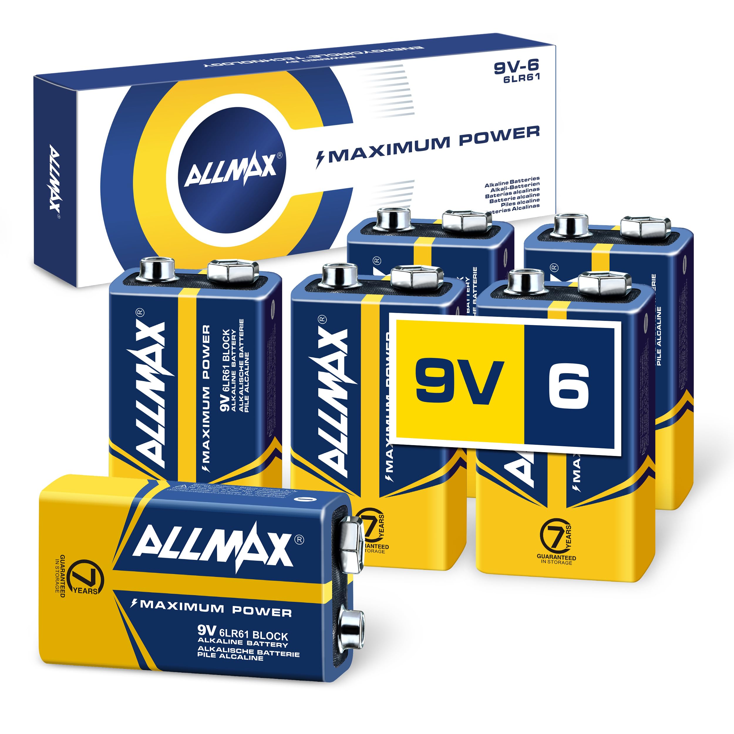 ALLMAX BATTERY Allmax 9V Maximum Power Alkaline Batteries (4 count ...