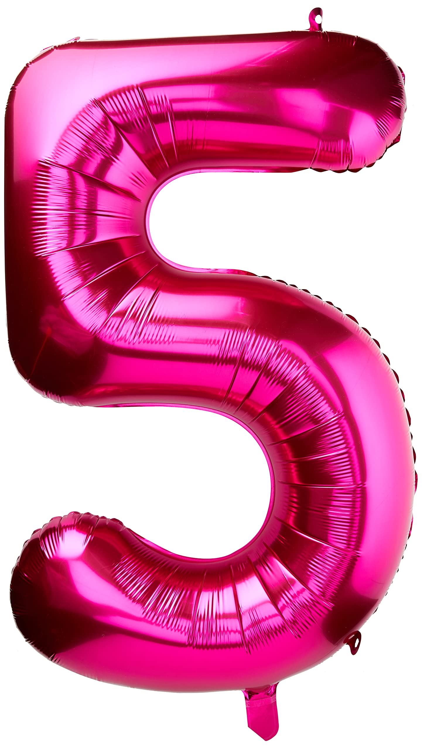 Unique Number 5 Shaped Foil Balloon - 34, Pink, 1 Pc