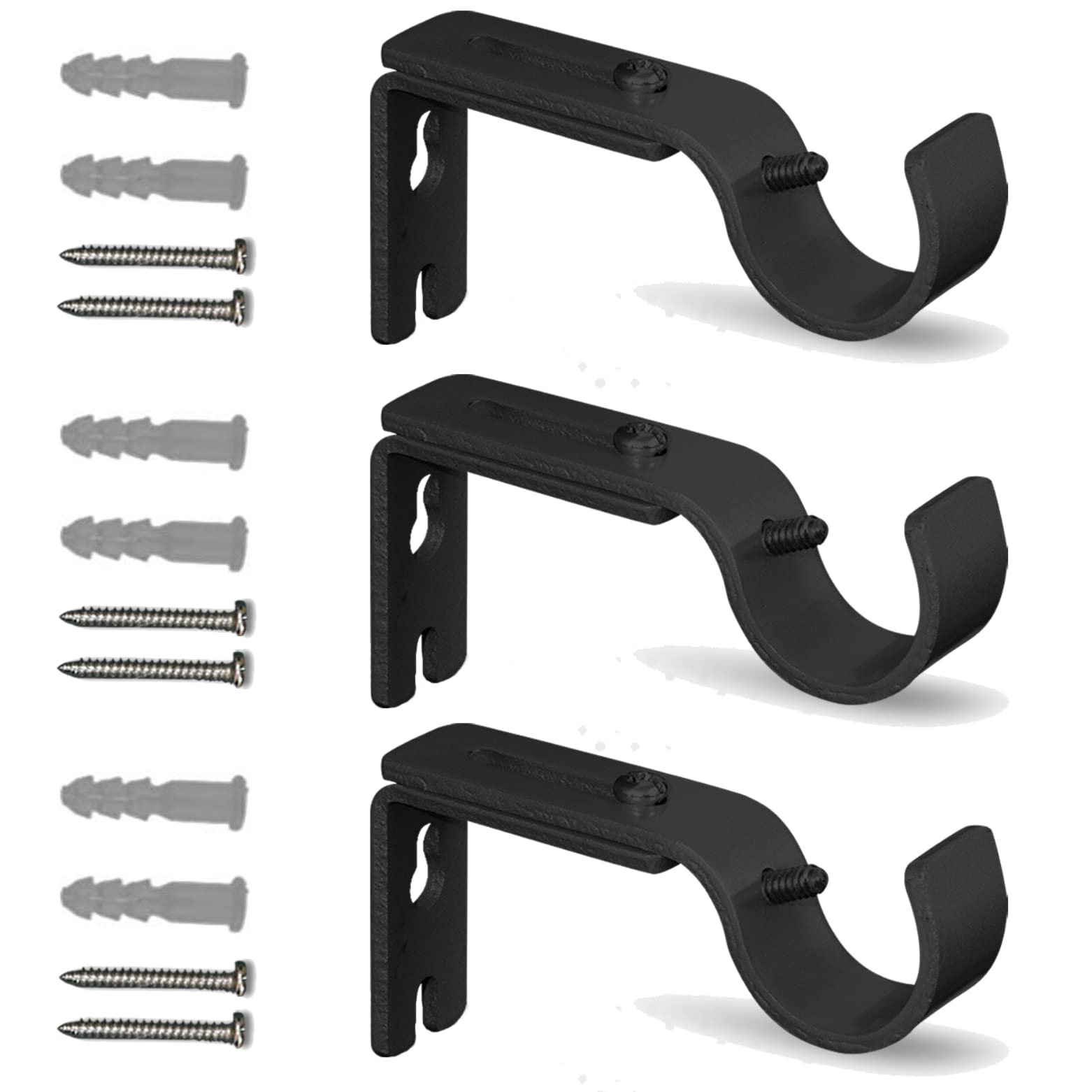 Quality Den QualityDen Adjustable curtain Rod Bracket - Metal curtain ...