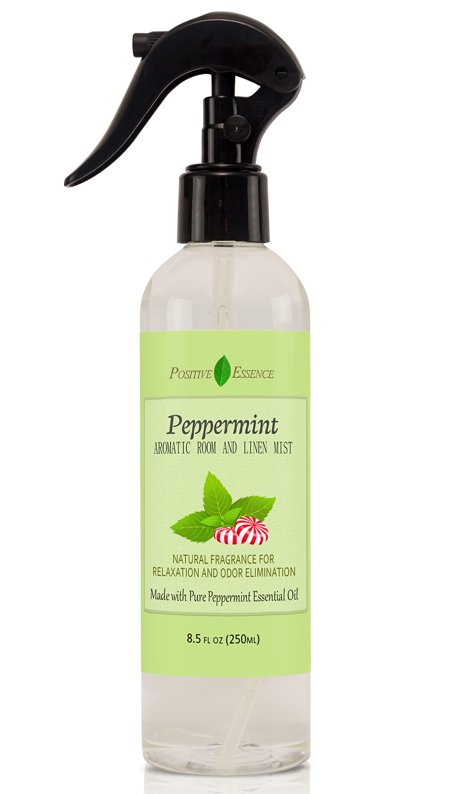 Positive Essence Peppermint Linen and Room Spray, Natural Aromatic Mist Made with Pure ...