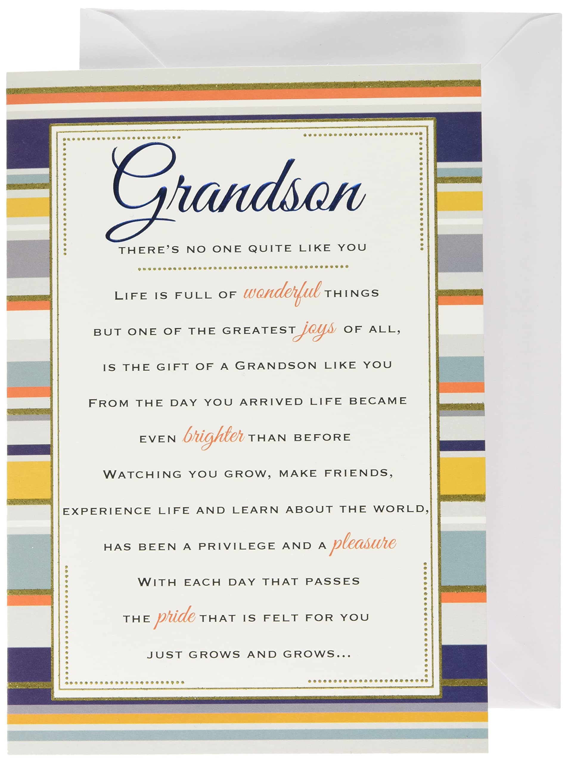 Regal Publishing Heartfelt Wishes Sentimental Birthday card grandson ...