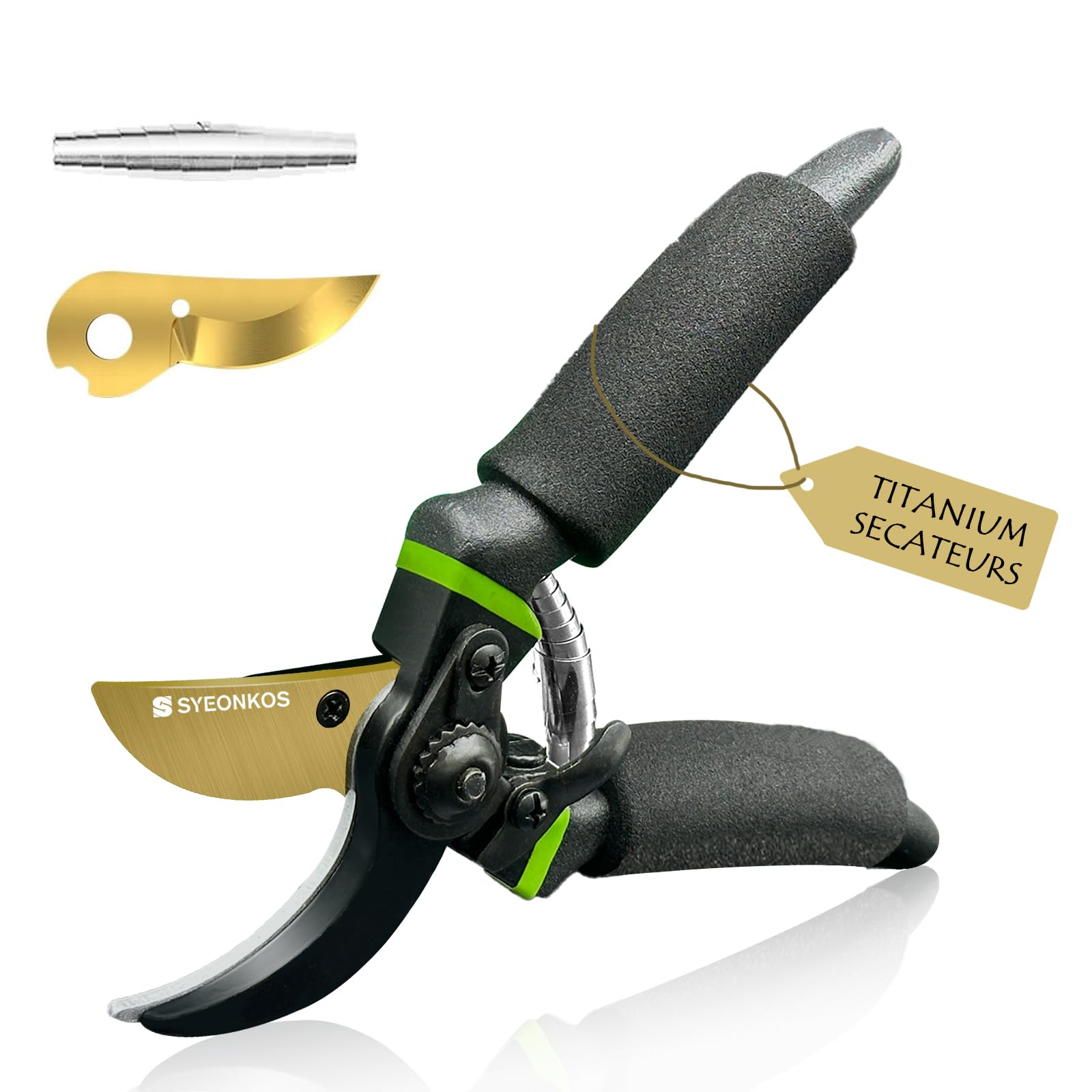 SYEONKOS Secateurs, Premium Titanium garden Pruning Shears, gardening ...