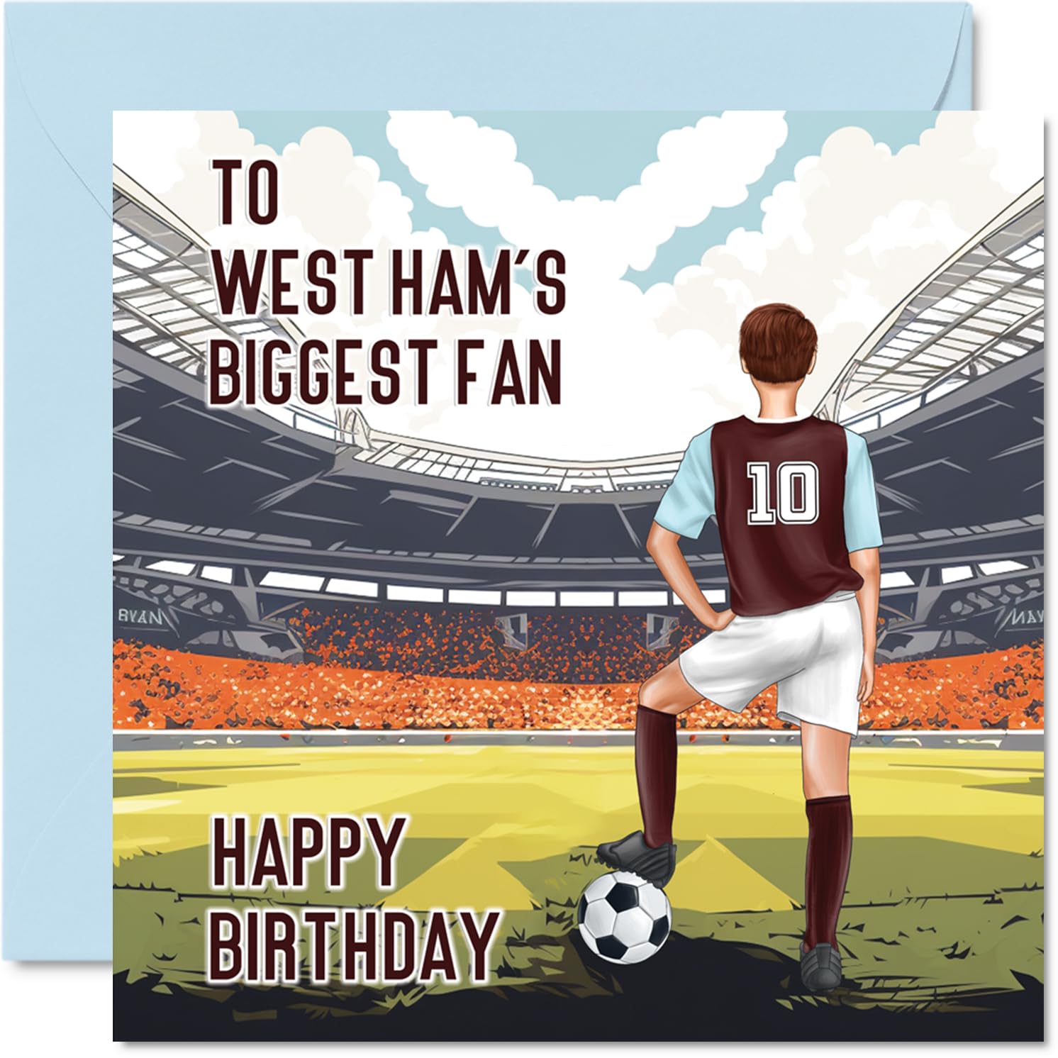 Stuff4 Football Birthday card for West Ham Fans - Biggest Fan - Fun ...