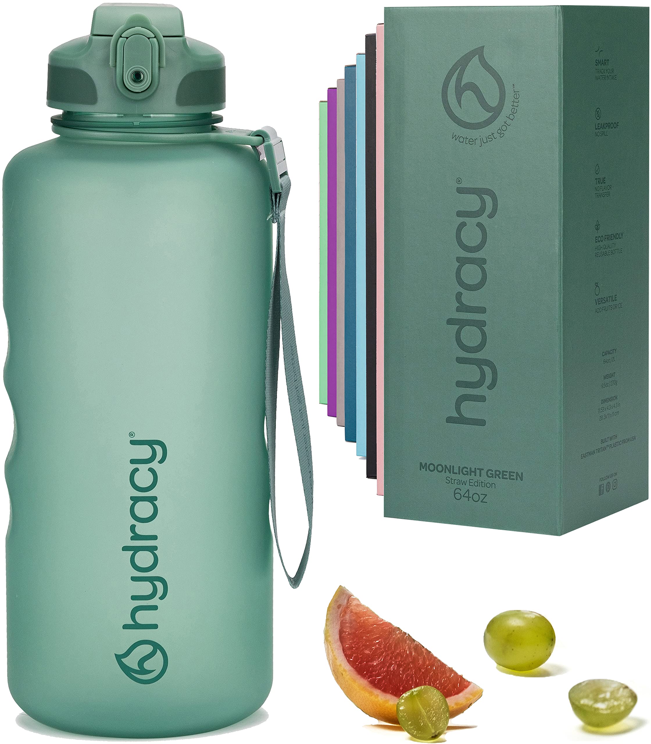 Hydracy Water Bottle with Times to Drink & Straw -Large Half gallon ...