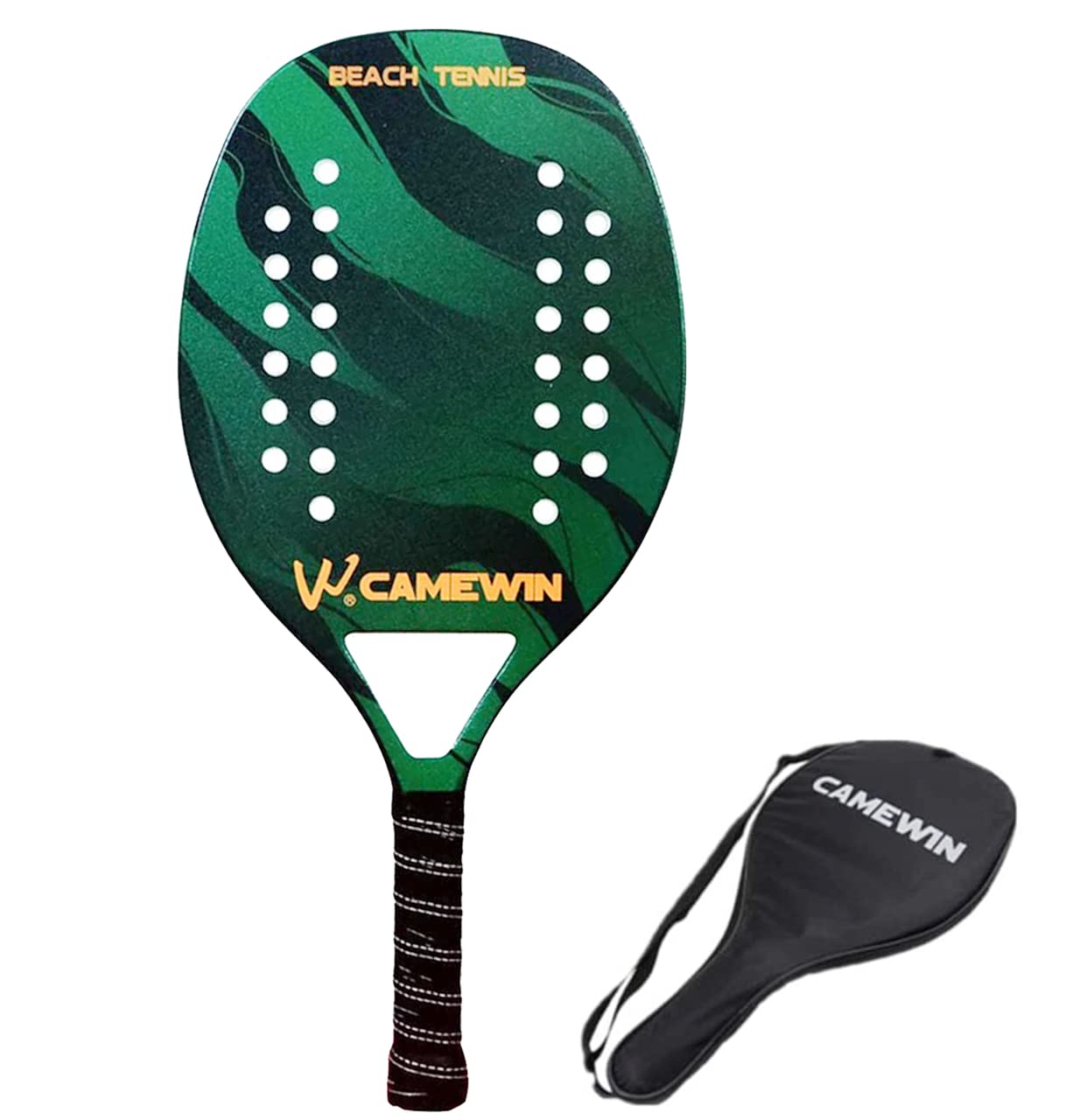 YLKGR Beach Tennis Racket,carbon Fiber grit Face with EVA Memory Foam ...