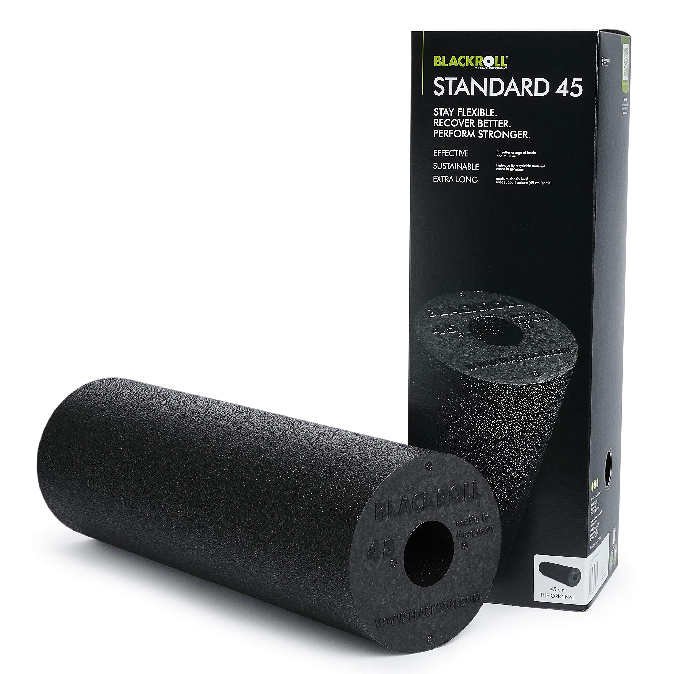BLAcKROLL - Standard 45 Foam Roller, Exercise and Massage Equipment for ...