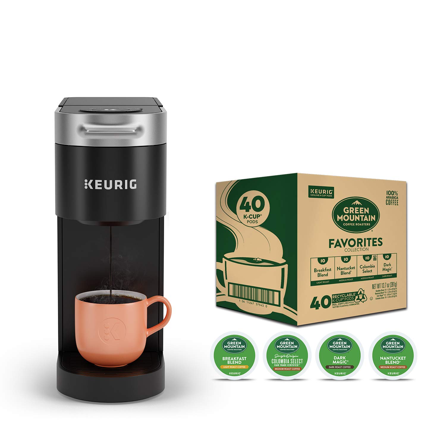 Keurig K-Slim Maker with Green Mountain Coffee Roasters Favorites ...