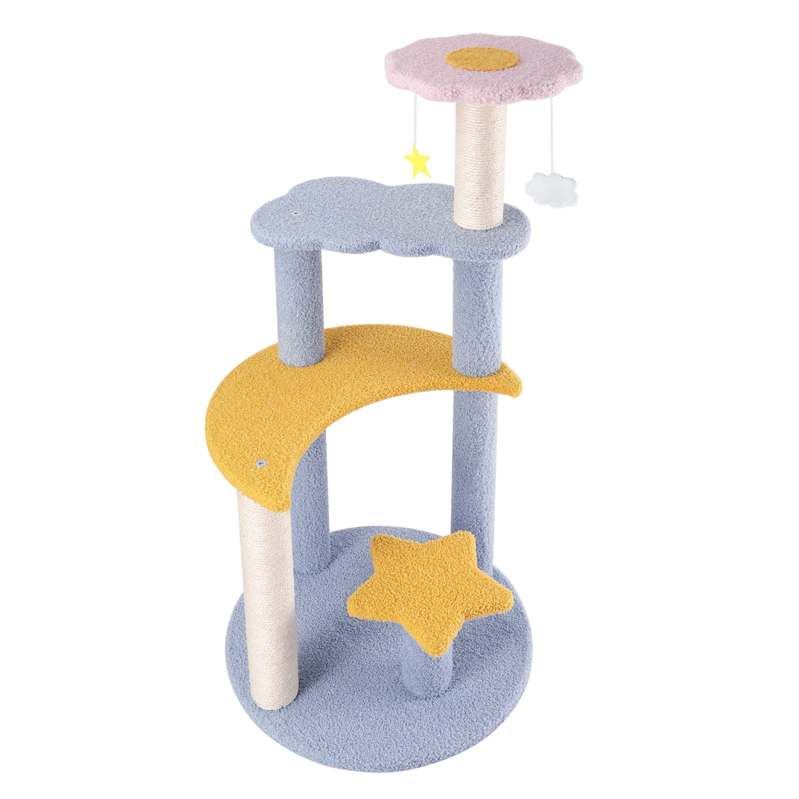 Lucky Monet 32 Inches Blue Cat Activity Tree Cute Cat Kitten Tree Cat ...