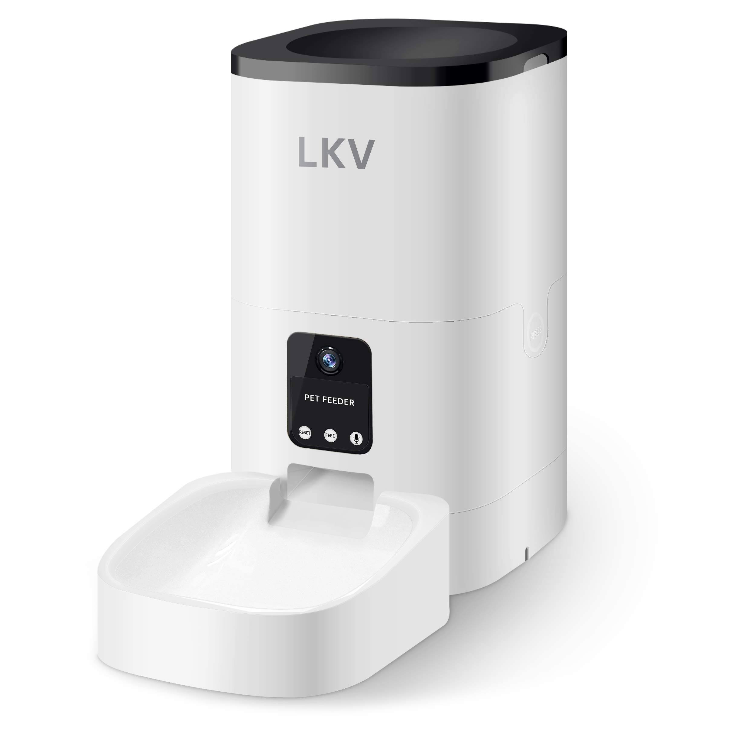 LKV Automatic Pet Feeder, Automatic Food Dispenser for Cats, Dogs and ...
