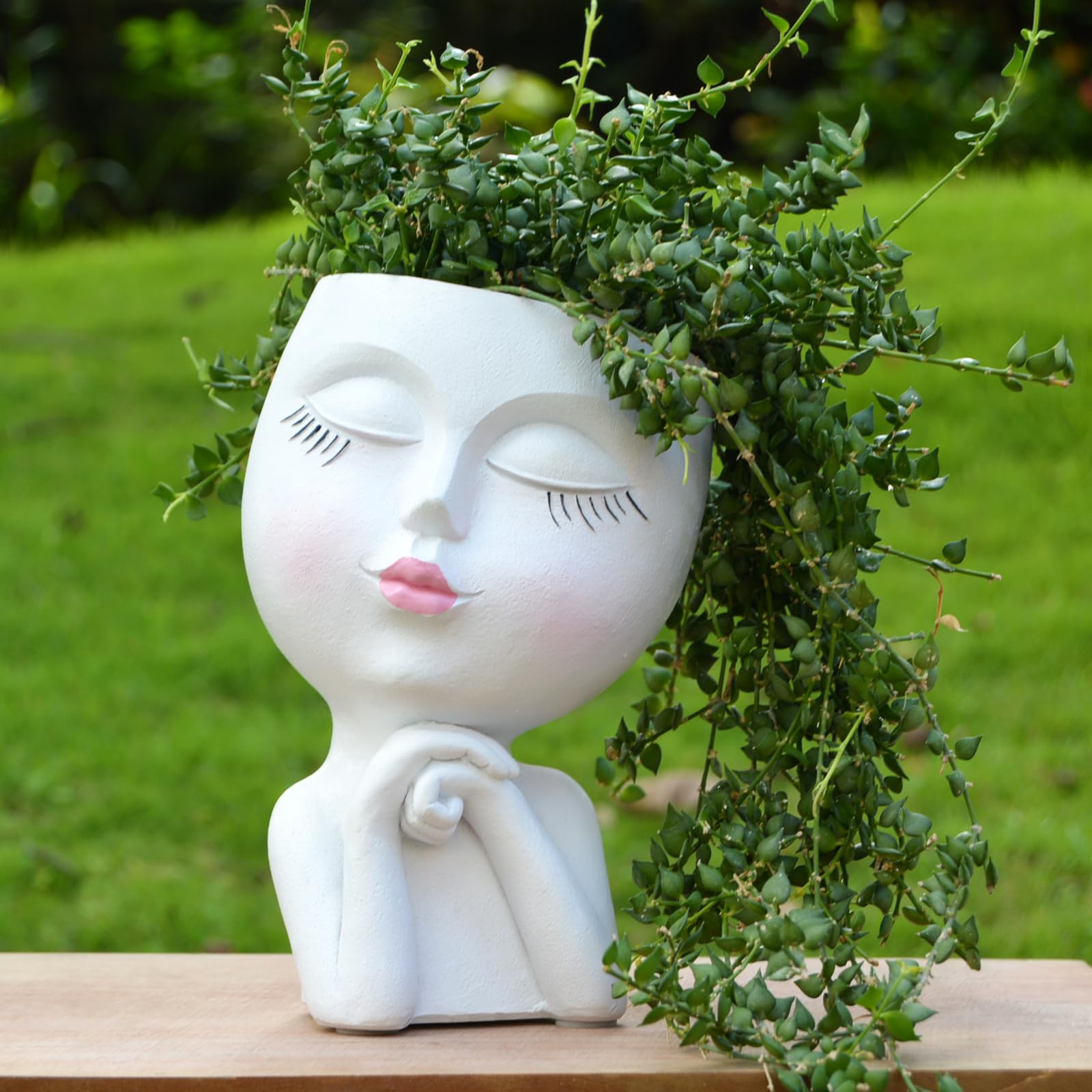 LovTocTic Face Planters Pots Head Planter, Face Planter, Lady Heads ...