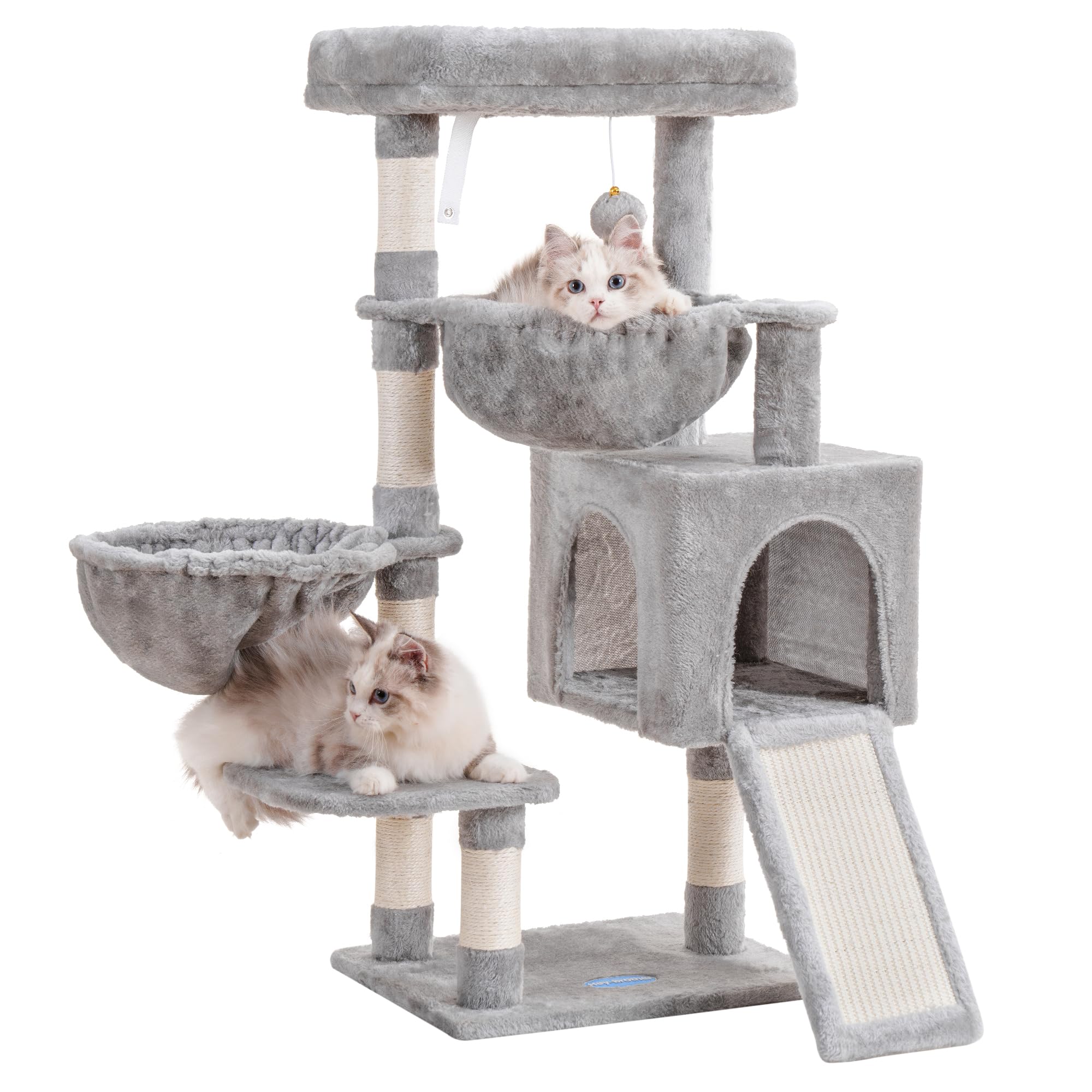 Hey-brother Cat Tree, Cat Tower for Indoor Cats, Cat House with Large ...