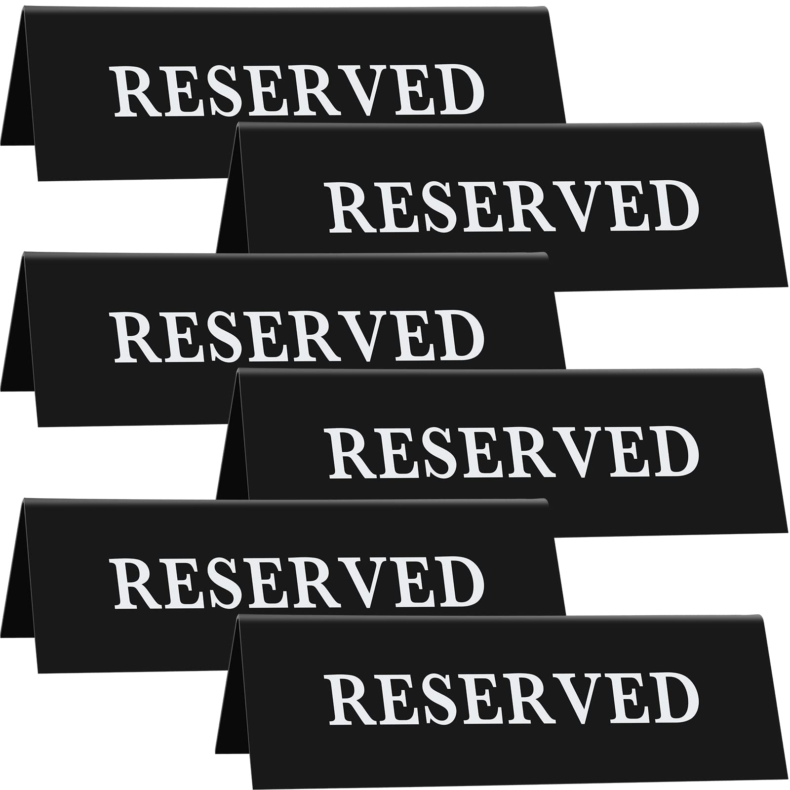 Maitys 6 Pieces Plastic Reserved Table Sign Table Tent Wedding Sign ...