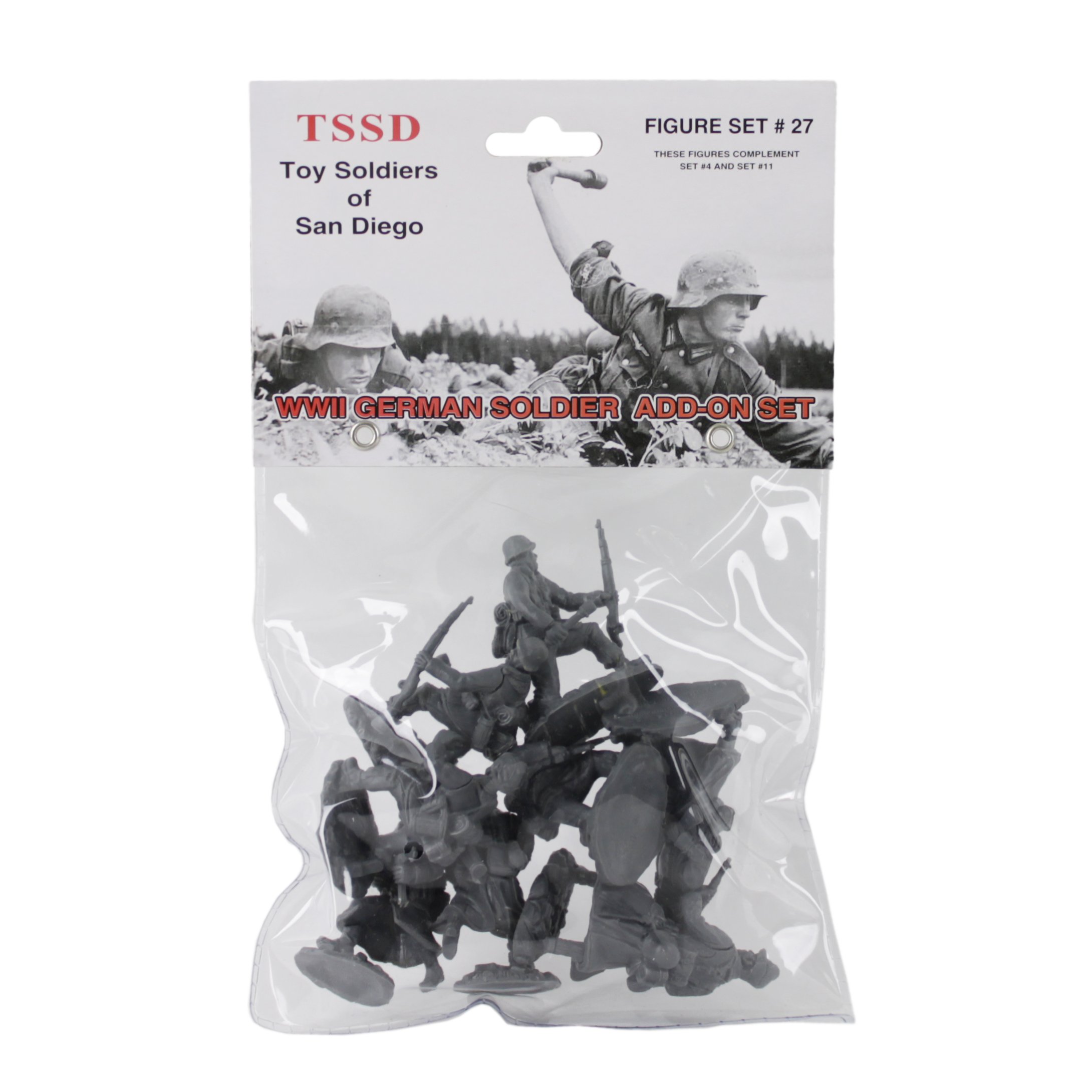 Toy Soldiers of San TSSD WW2 German Soldiers 8 GRAY 132 Plastic Army ...