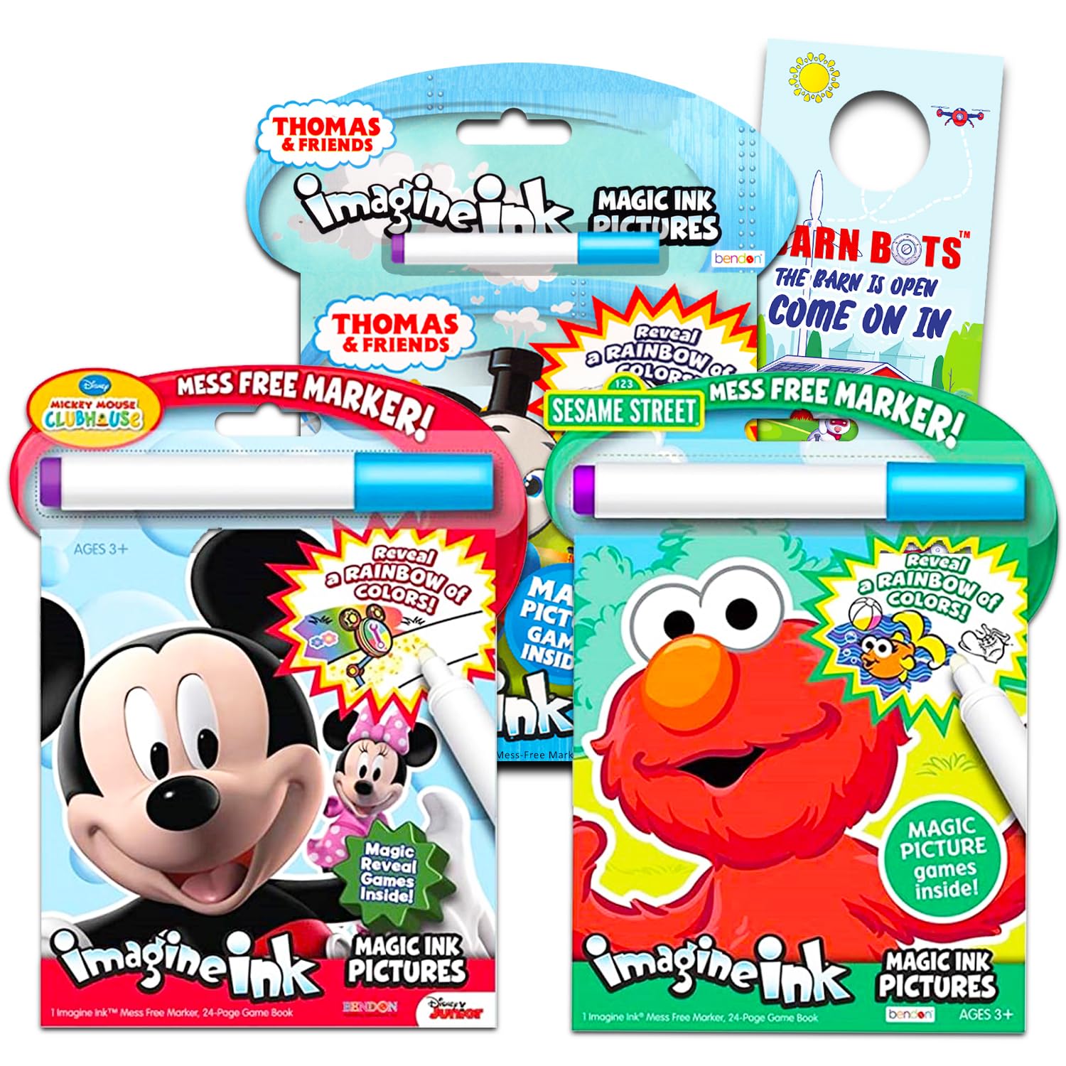 Bendon Bundle of 3 Imagine Ink Magic Pictures Activity Books Mickey ...