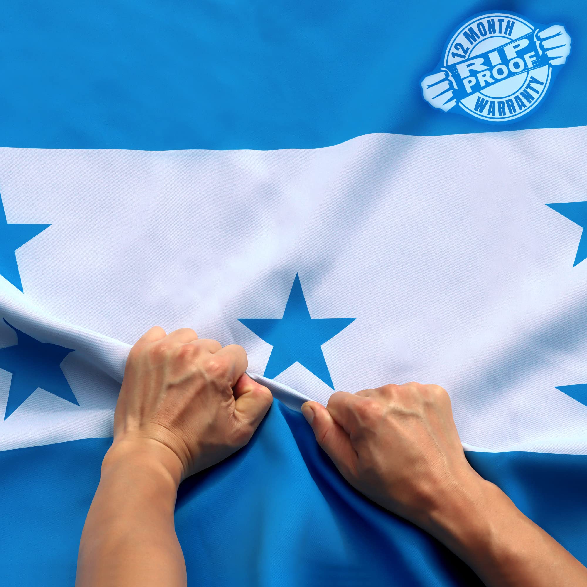 Anley RipProof Technology Double Sided 3Ply Honduras Flag 3x5 Foot anley-ripproof-technology-double-sided-3ply-honduras-flag-3x5-foot
