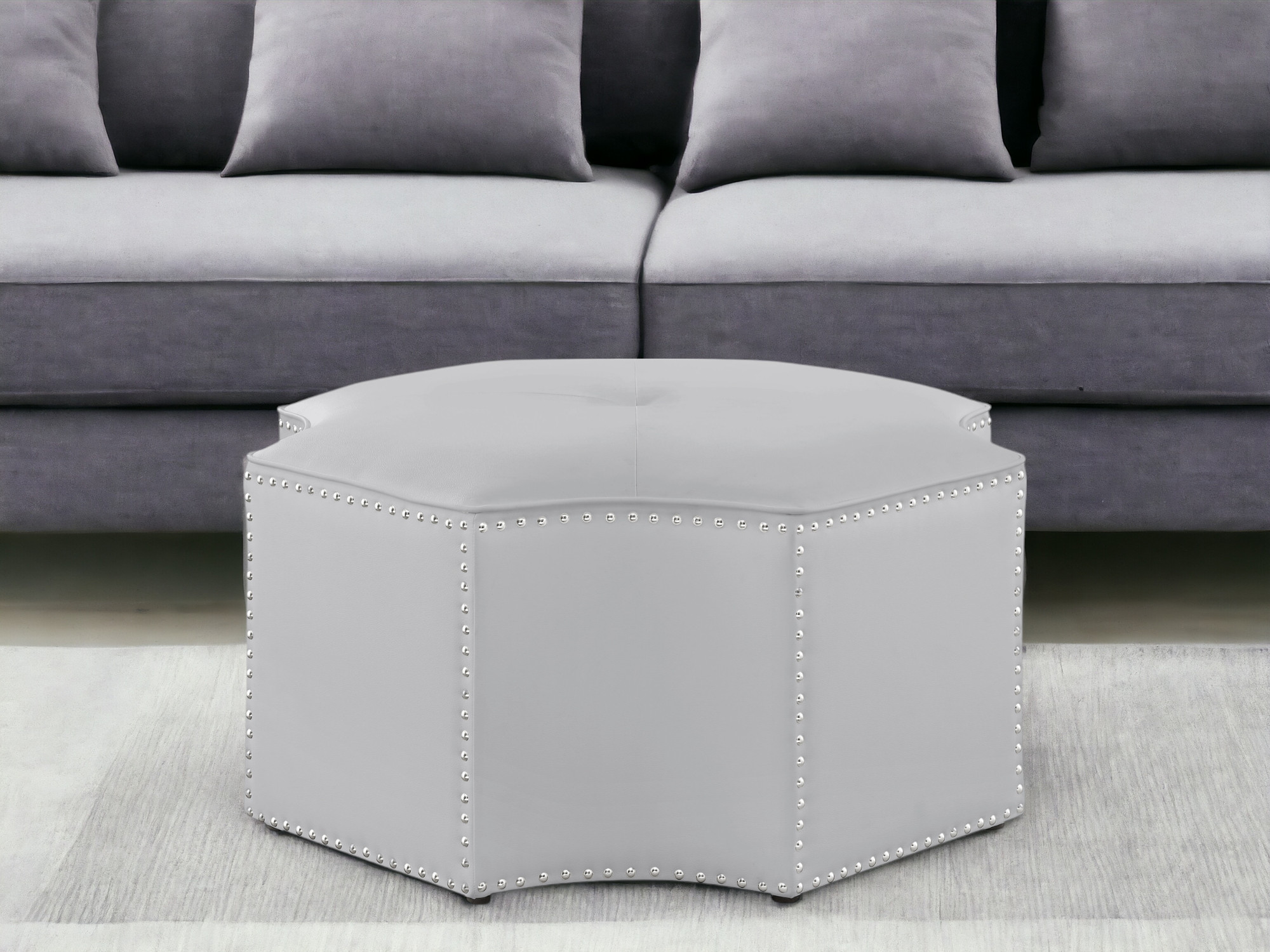 octagonal ottoman