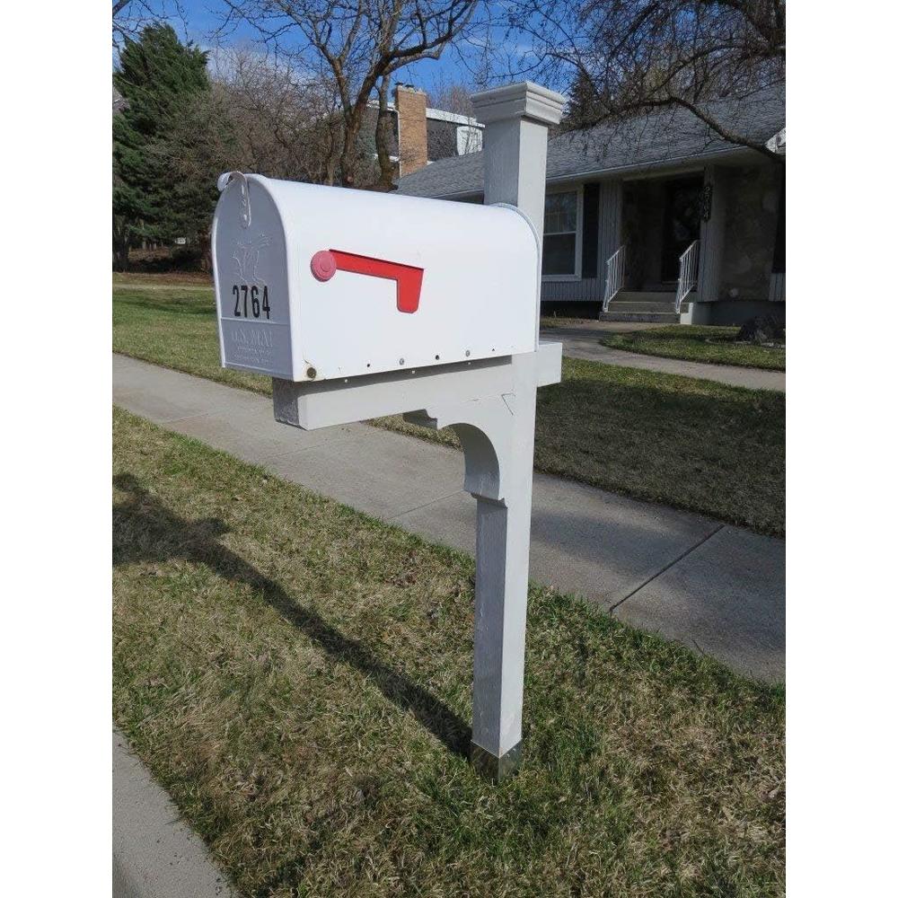 I Engineering LLC 4x4 Mailbox Post Protector Guard Mill Finish Wood i-engineering-llc-4x4-mailbox-post-protector-guard-mill-finish-wood