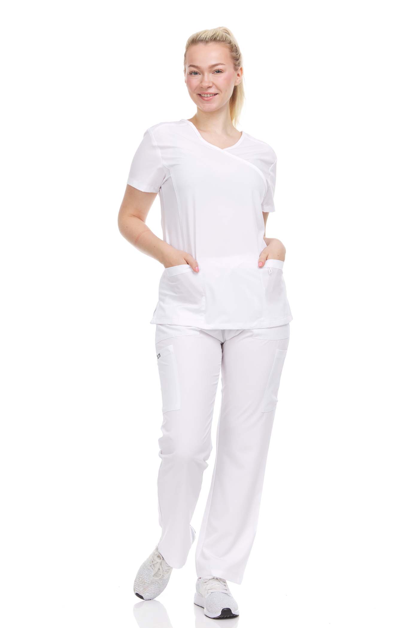 Heal + Wear Women Scrub Sets V-Neck Medical Scrubs Draw String and ...