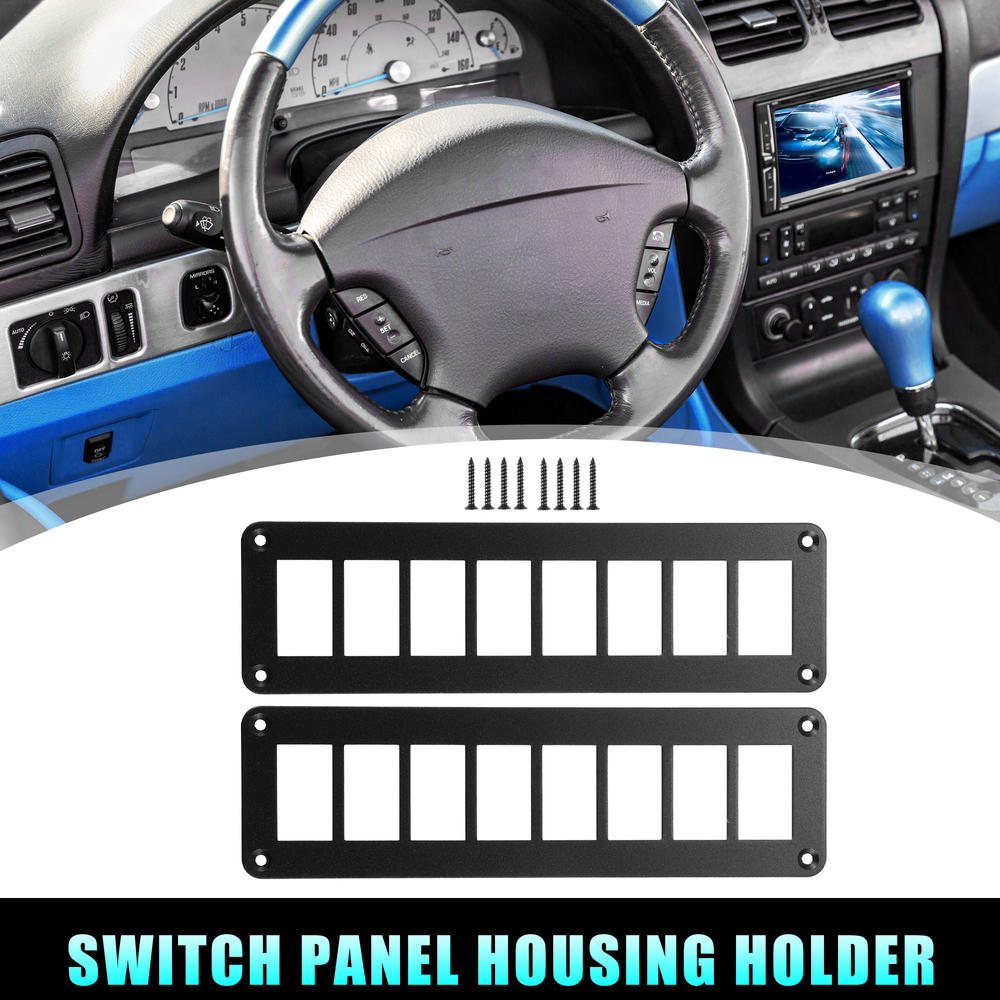 Unique Bargains 8 Way Rocker Switch Panel Housing Holder Black ... Unique Bargains 8 Way Rocker Switch Panel Housing Holder Black ...