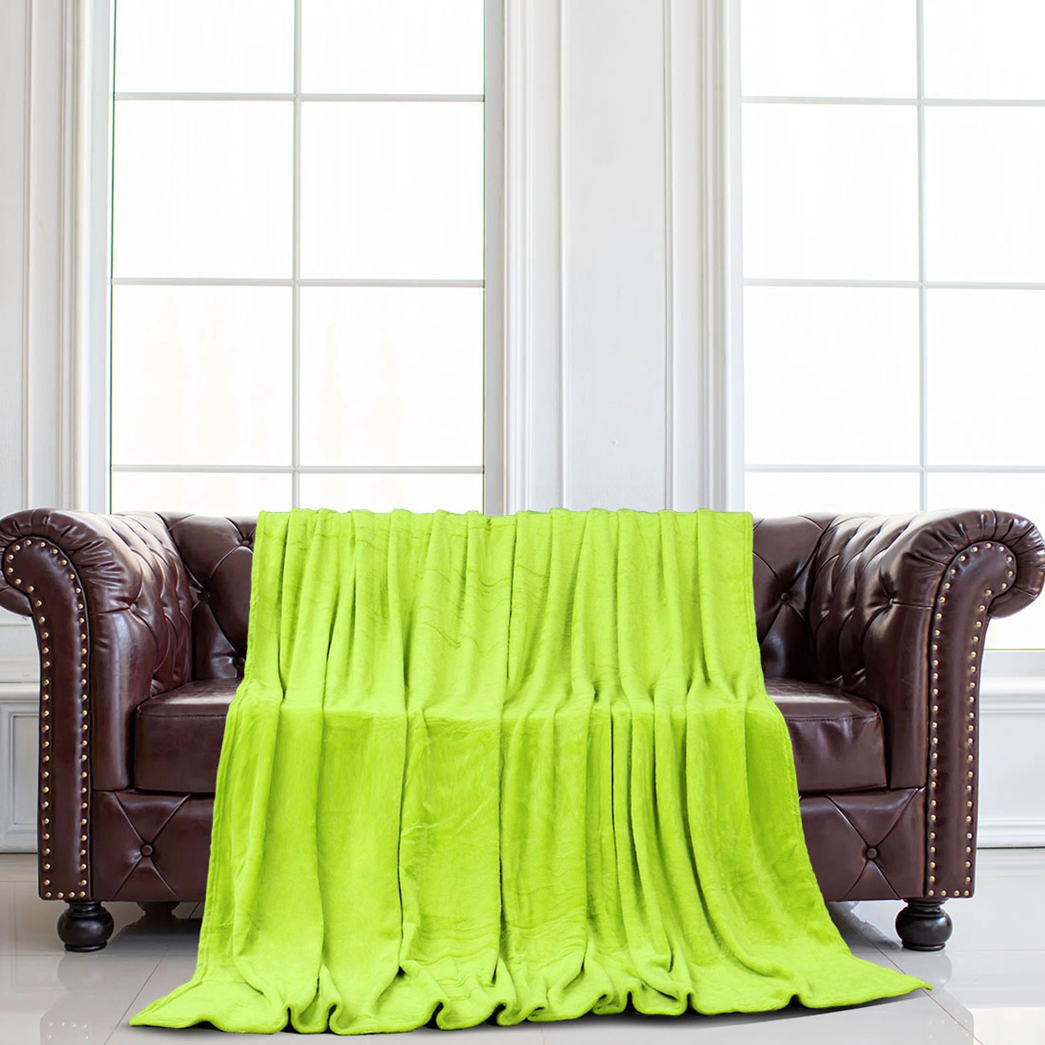 lime green blankets