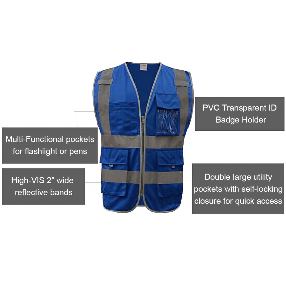 GOGO Visitor Safety Vest, 9 Pockets High Visibility Safety Vest With ... GOGO Visitor Safety Vest, 9 Pockets High Visibility Safety Vest With ...