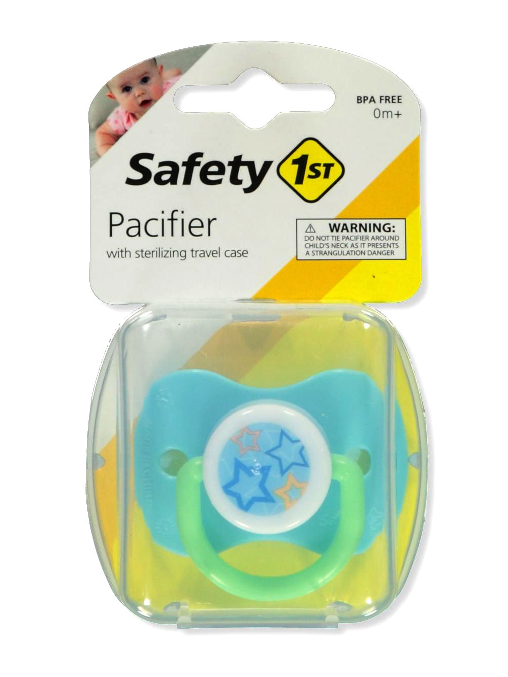 Safety 1st Pacifier With Sterilizing Travel Case - blue/multi, one size