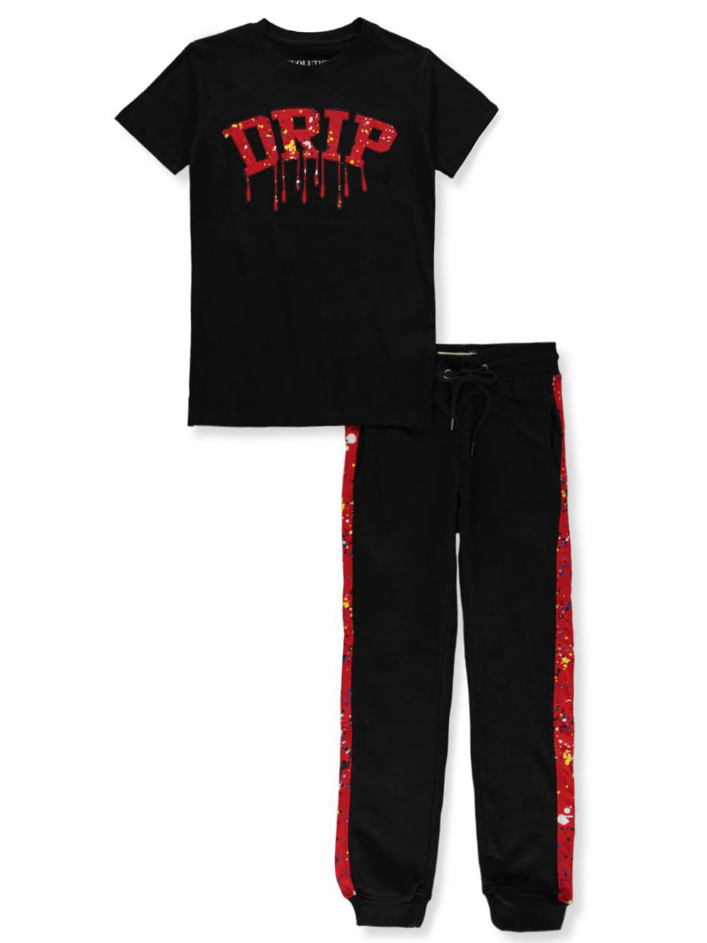 Evolution In Design Boys' 2-Piece Drip Joggers Set Outfit
