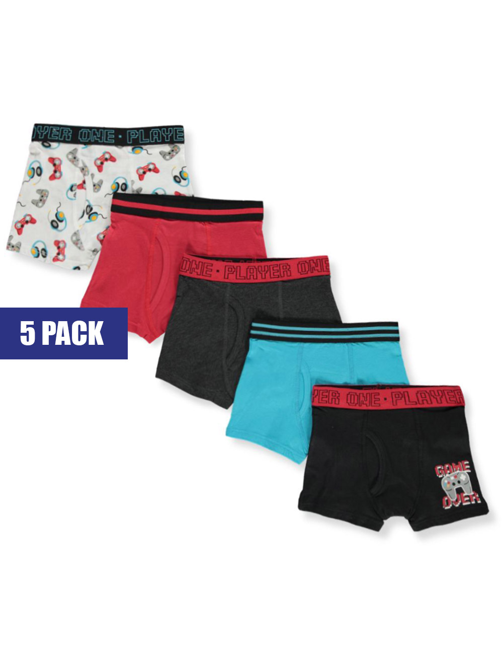 Beverly Hills Polo Club Boys 5-Pack Gamer Boxer Briefs