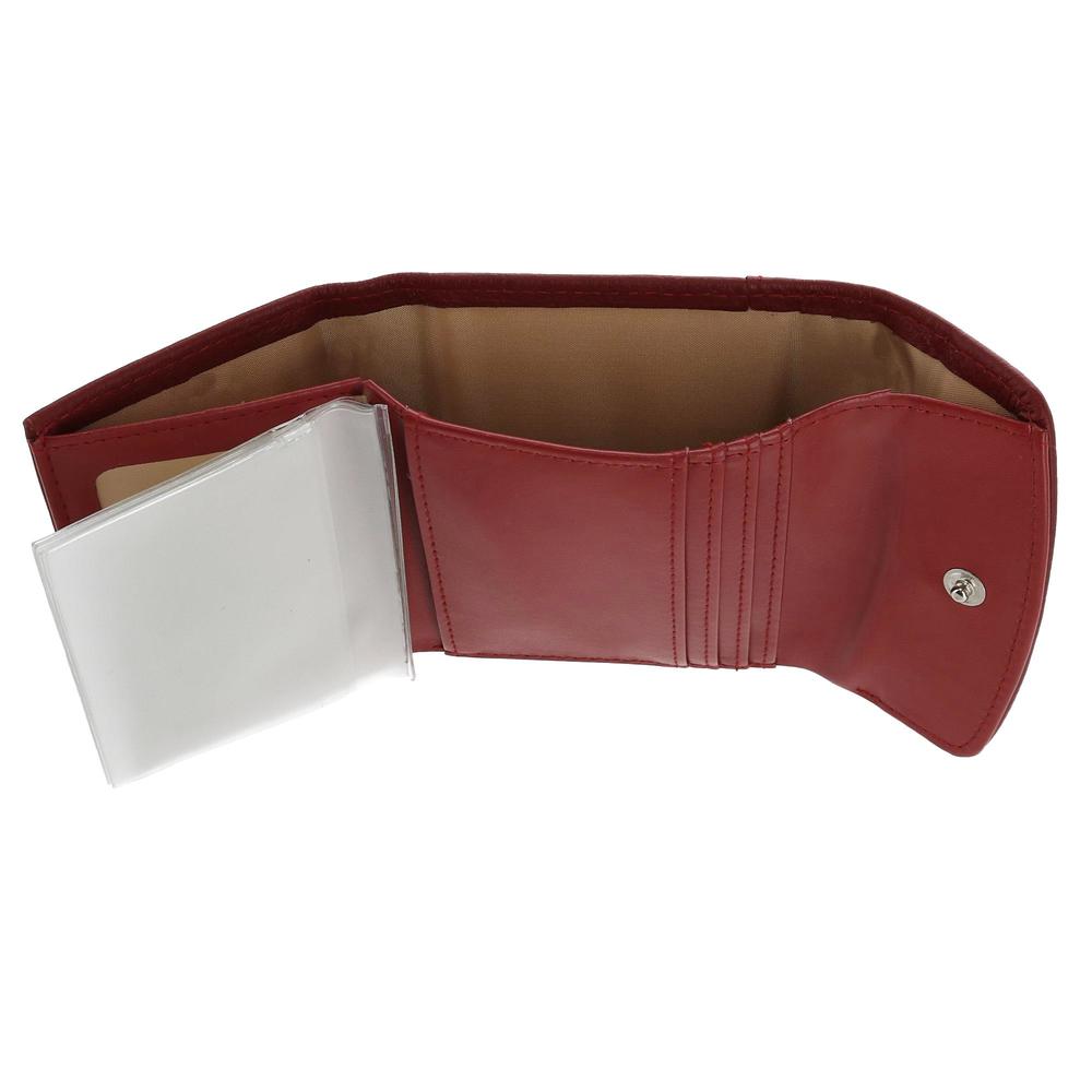 Buxton Womens Leather Mini Tri Fold Wallet