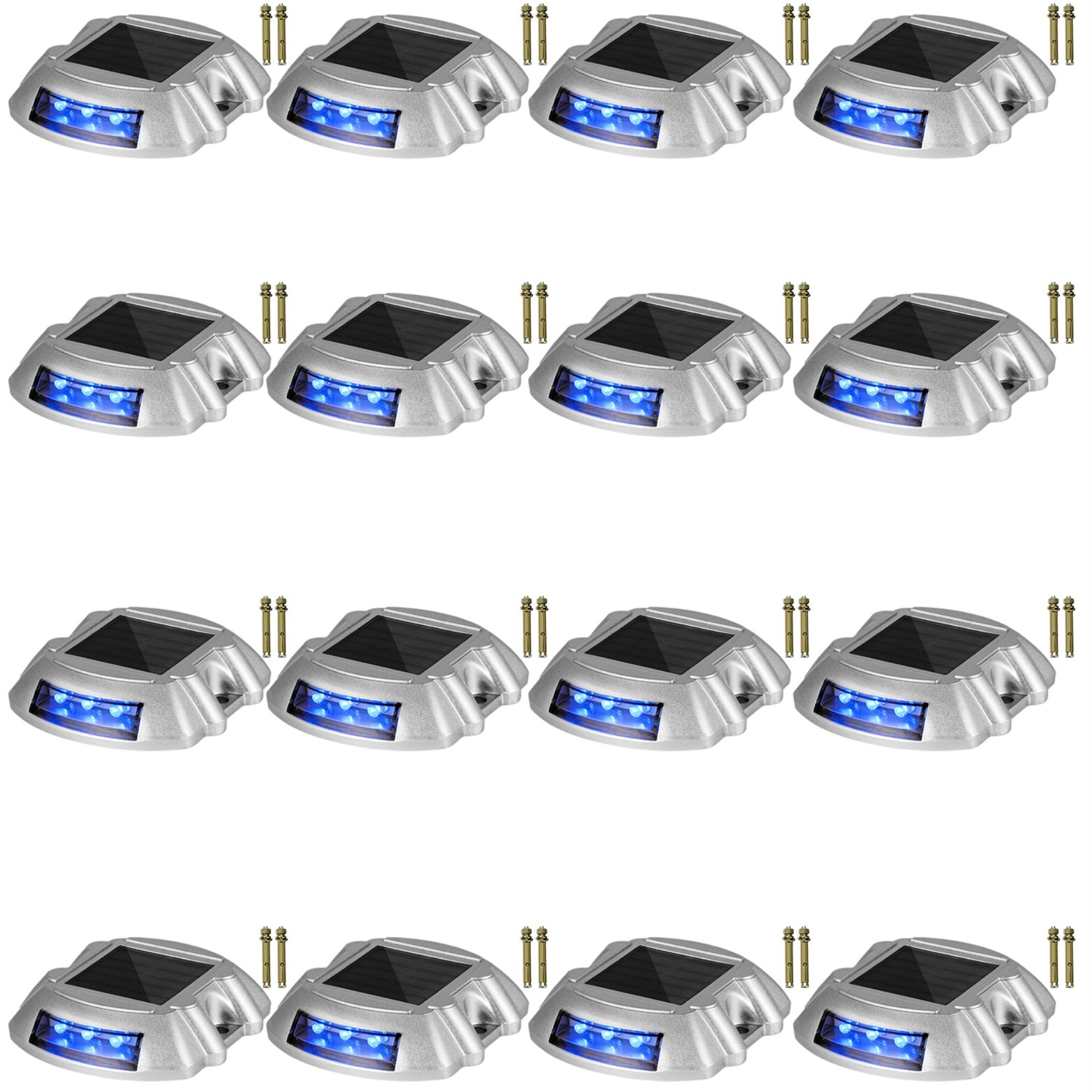 VEVOR Driveway Lights, Solar Dock Lights 16-pack, Led Pathway Lights W ...