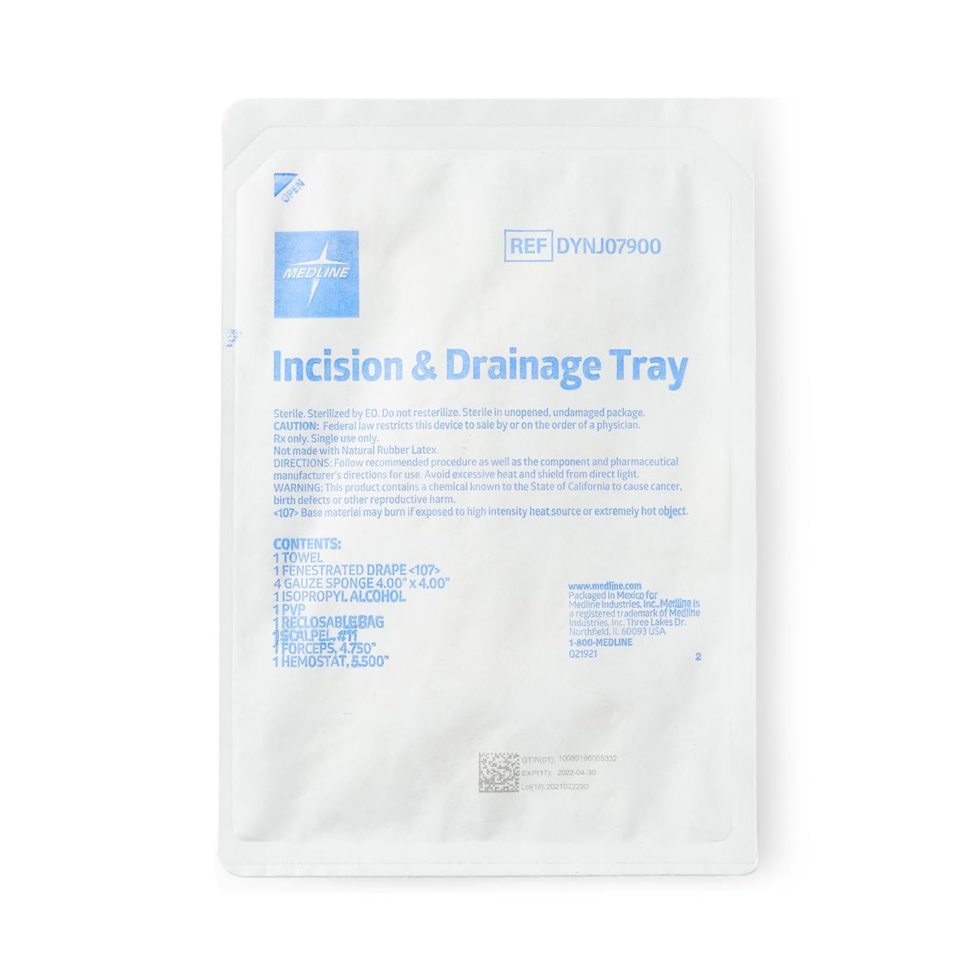 Medline Incision and Drainage Trays: Incision and Drainage Tray, Sterile