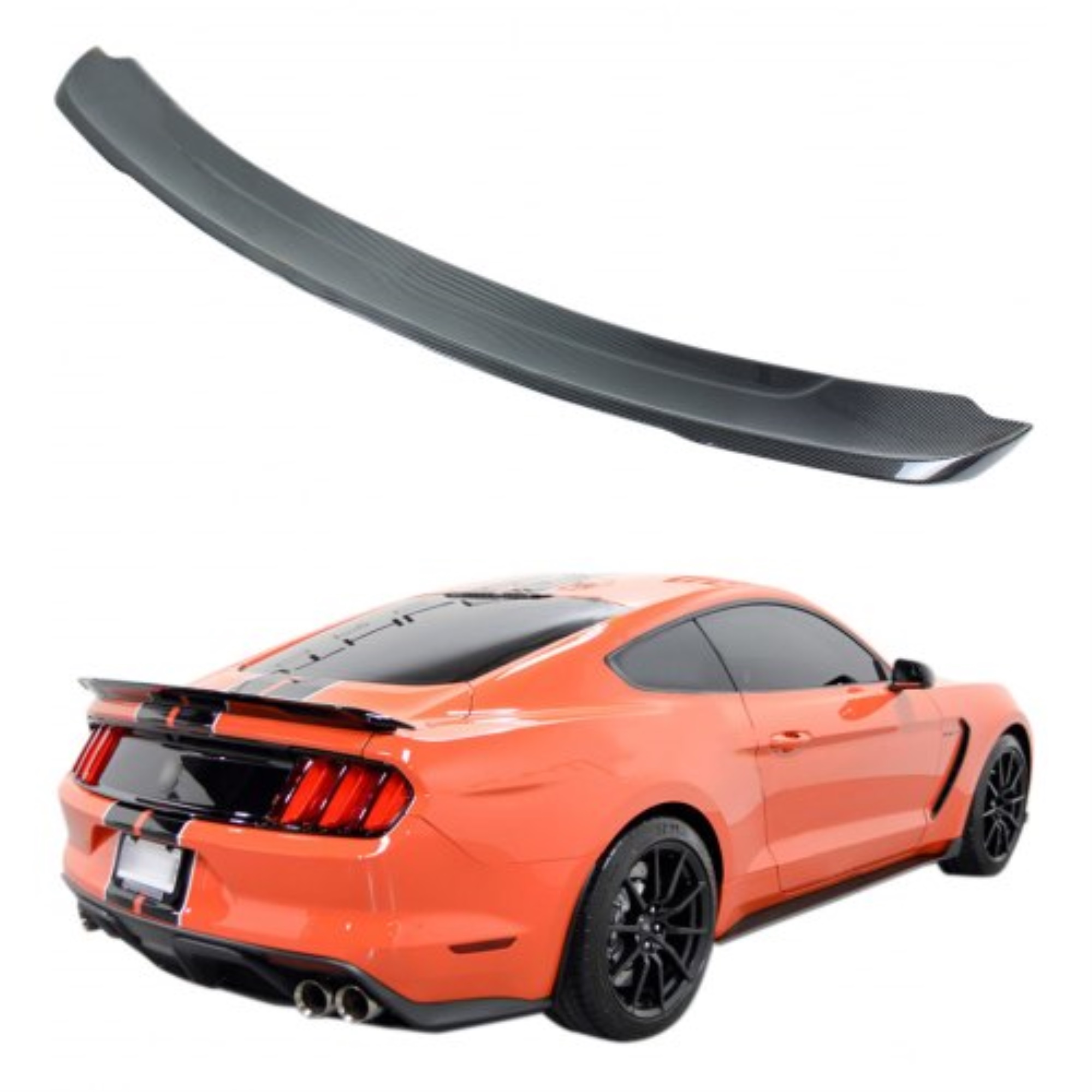 VEVOR Carbon Fiber Rear Spoiler Wing for 2015-2020 Ford Mustang S550 GT ...