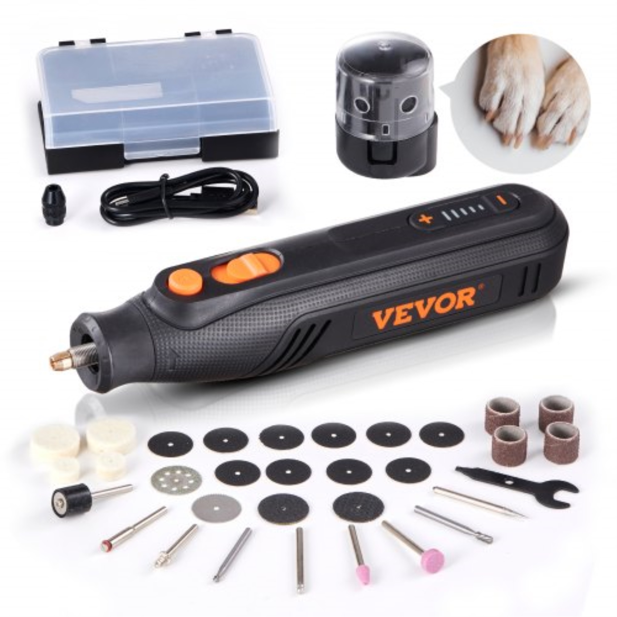 VEVOR Rotary Tool Kit Variable Speed Rotary Tool 118 PCS for Grinding ...