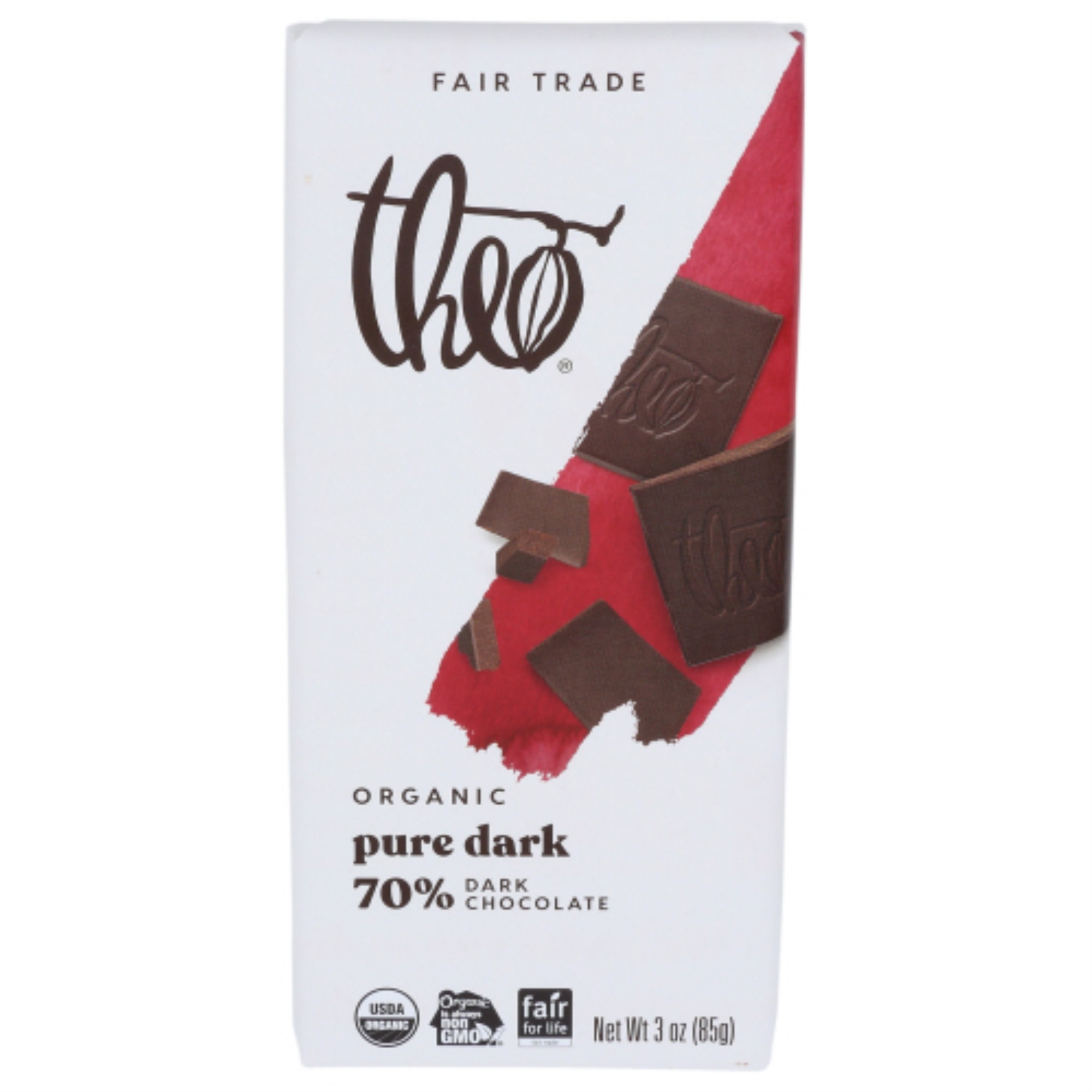 Theo Chocolate Choco Bar Dark 70 Pack of 12