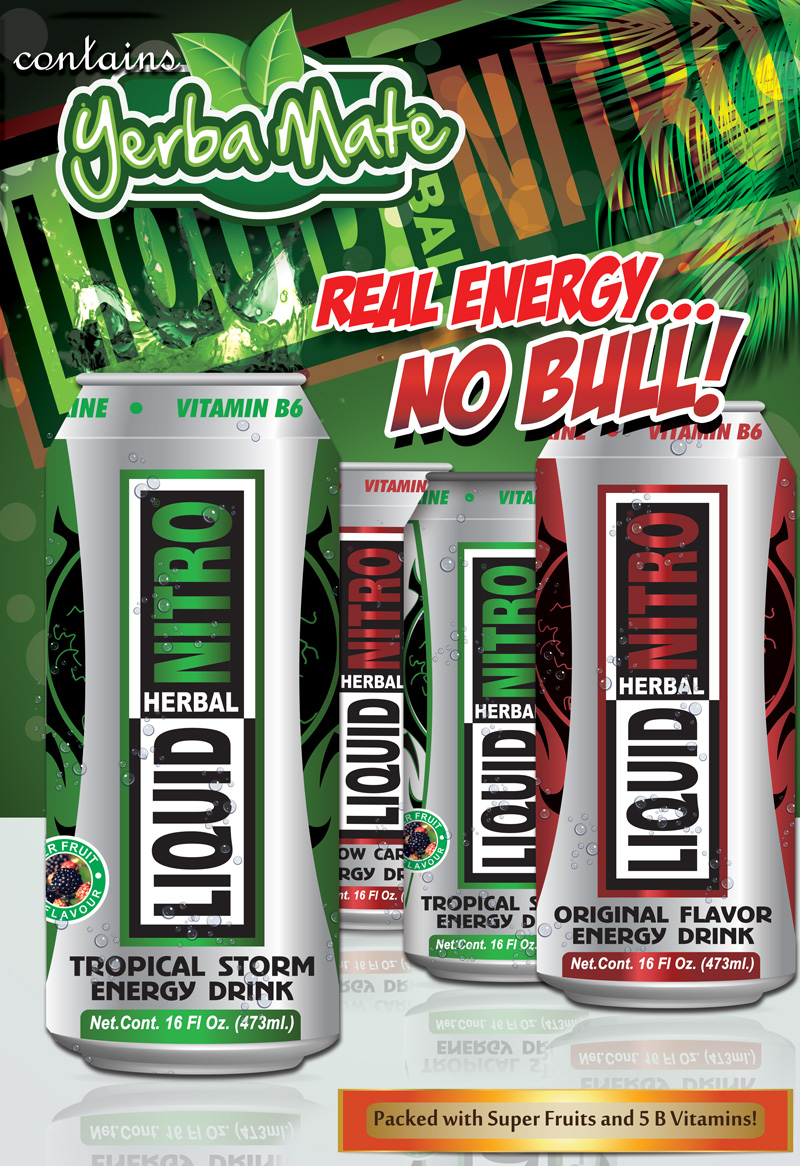 Liquid Nitro Nitro Low Carb Energy Drink Case