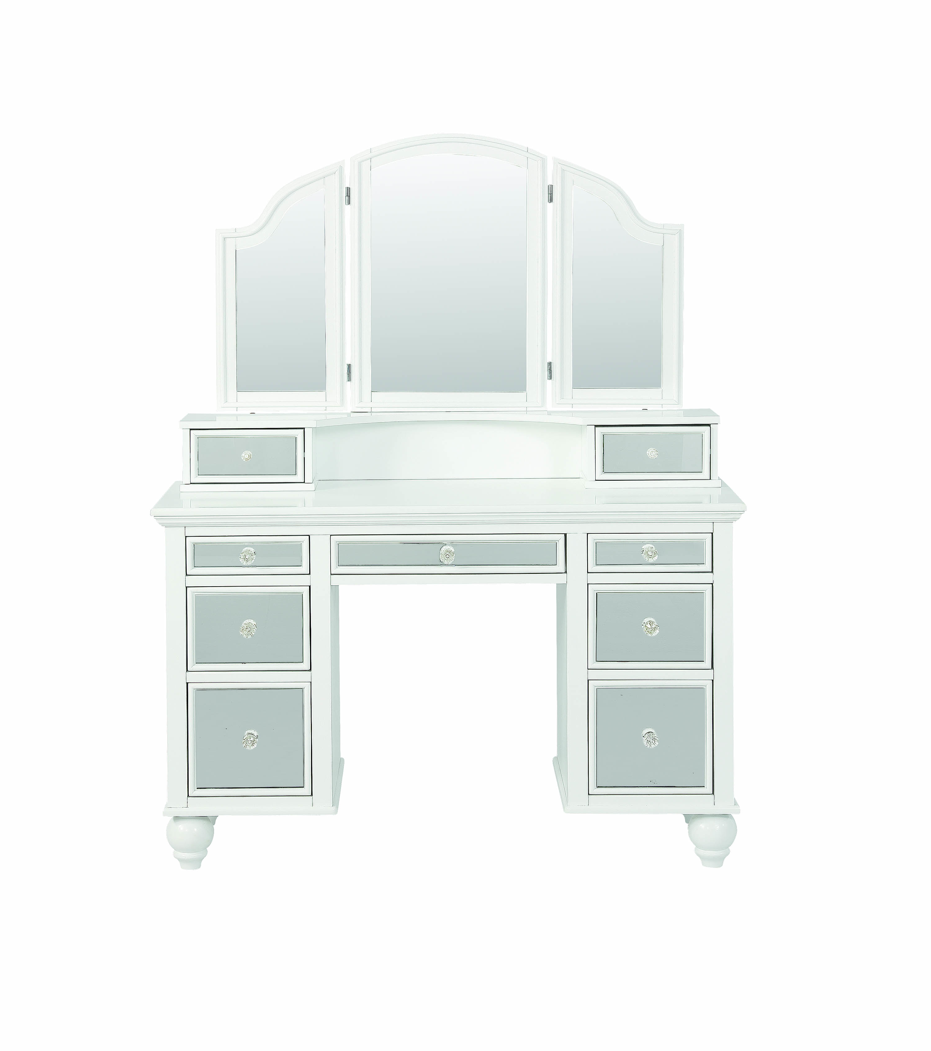 Coaster 3 Piece Vanity Set in White and Tan